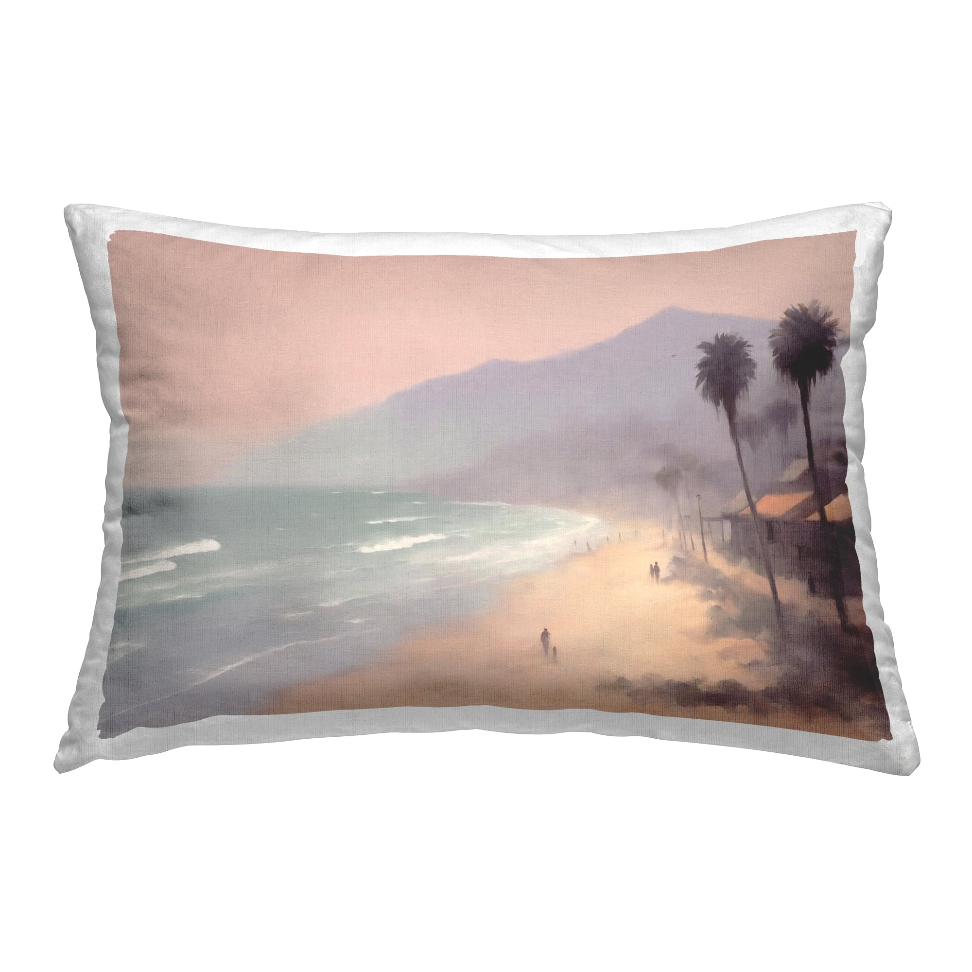 Stupell Industries Tropical Shore Walk Decorative Printed Throw Pillow Design by Noah Bay ...