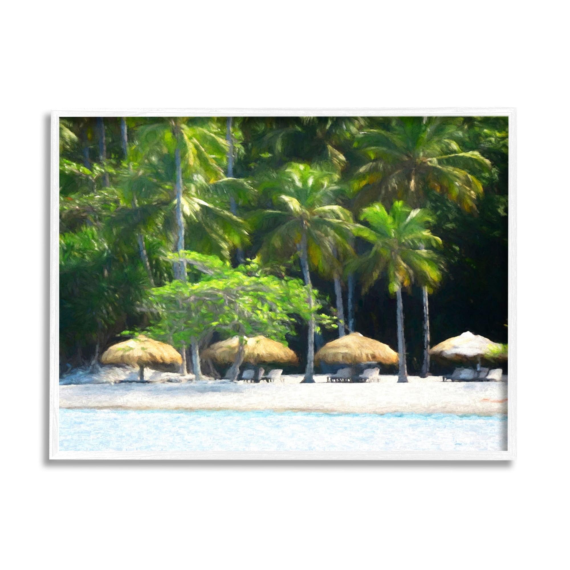 Stupell Industries Tropical Summer Beach Canopies Coastal Photography ...