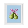 Stupell Industries Twin Pears with Ribbon White Framed Print Under ...