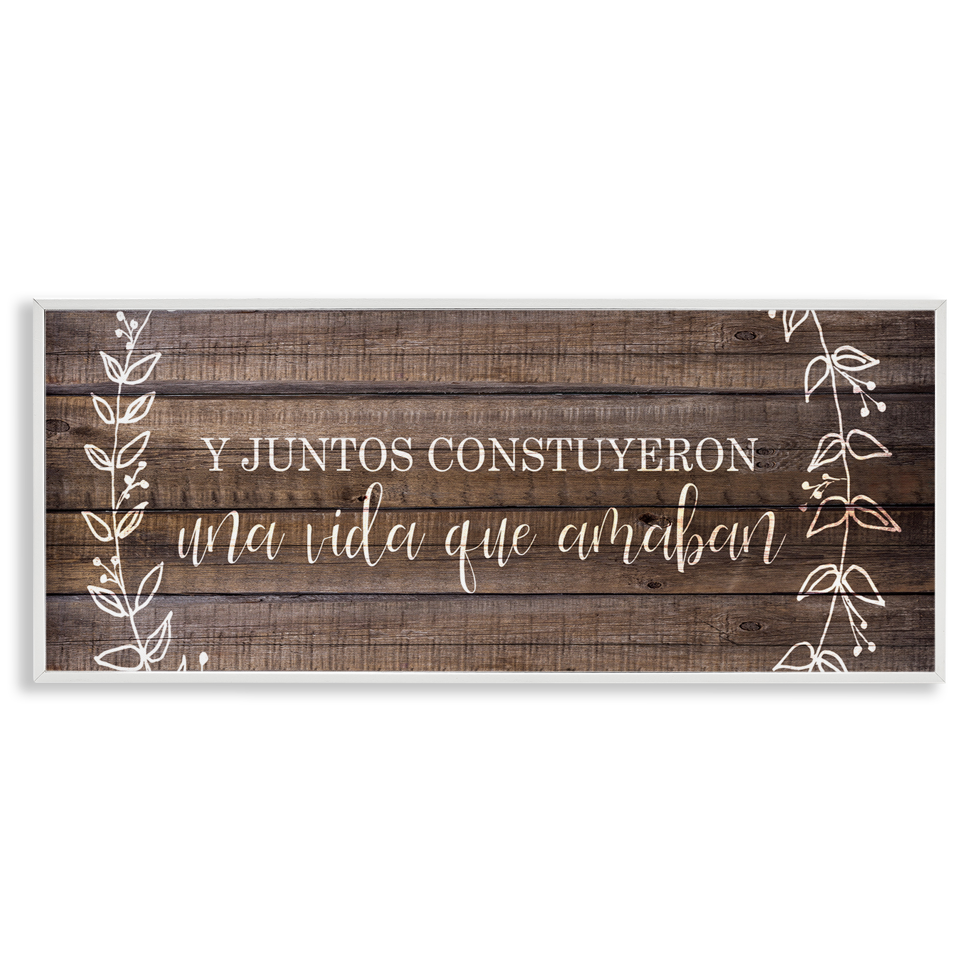 Stupell Industries Una Vida Construida en Amor Inspirational Quotes ...