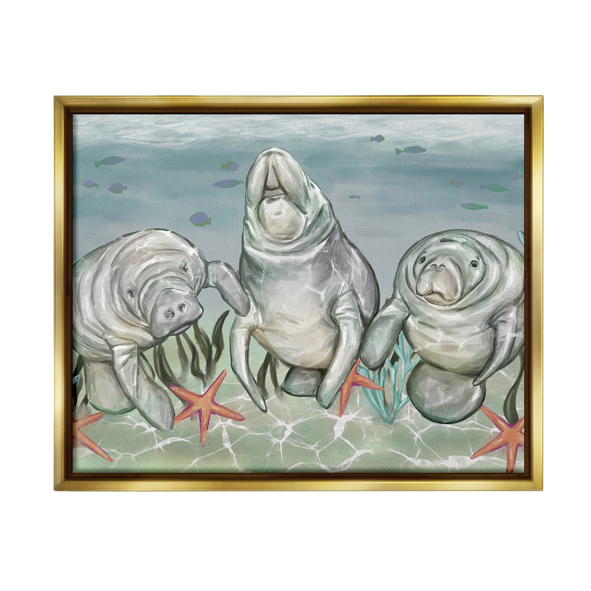 Stupell Industries Underwater Manatees & Starfish Animals & Insects ...