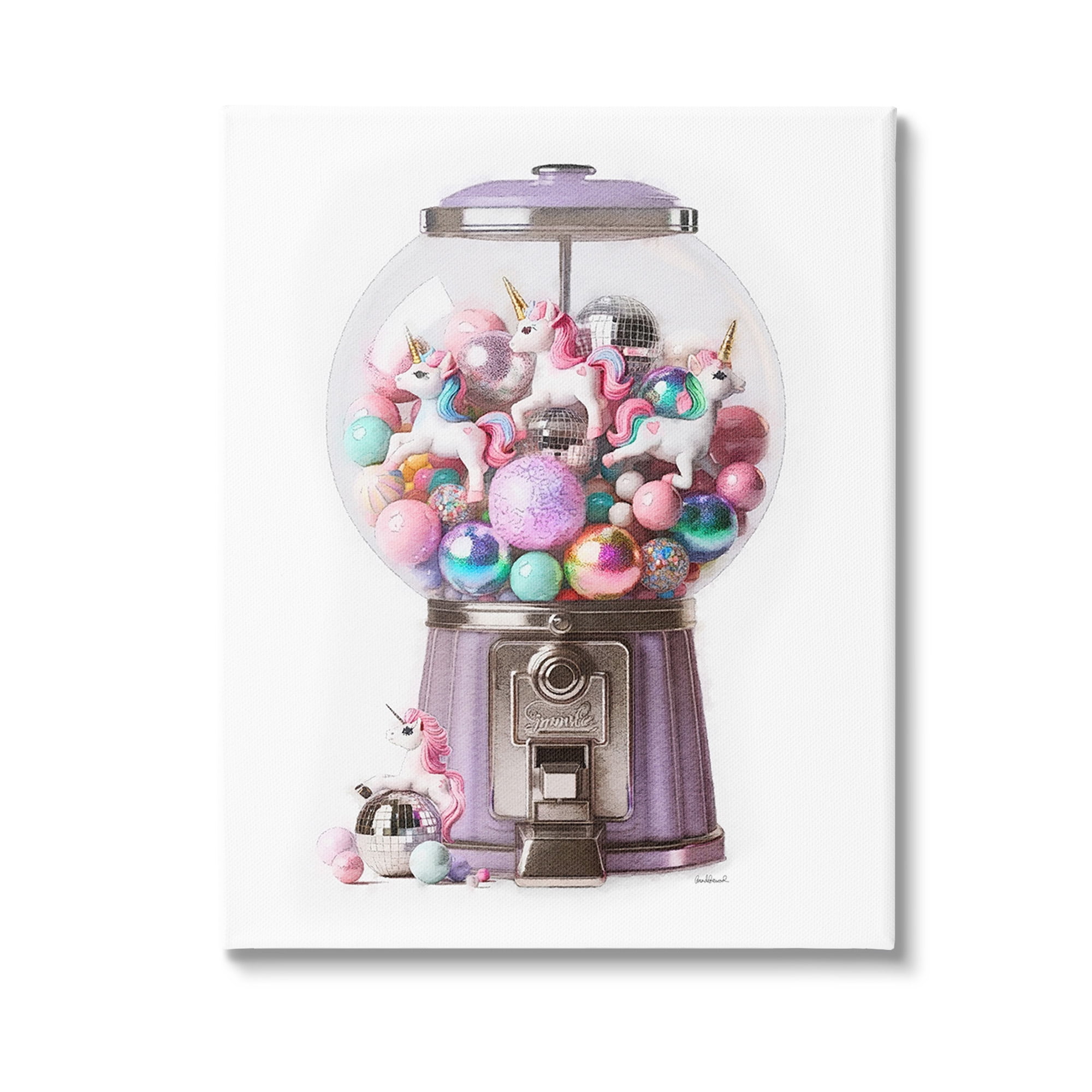 Stupell Industries Unicorn Gumball Machine Fairy Tales & Fantasy ...