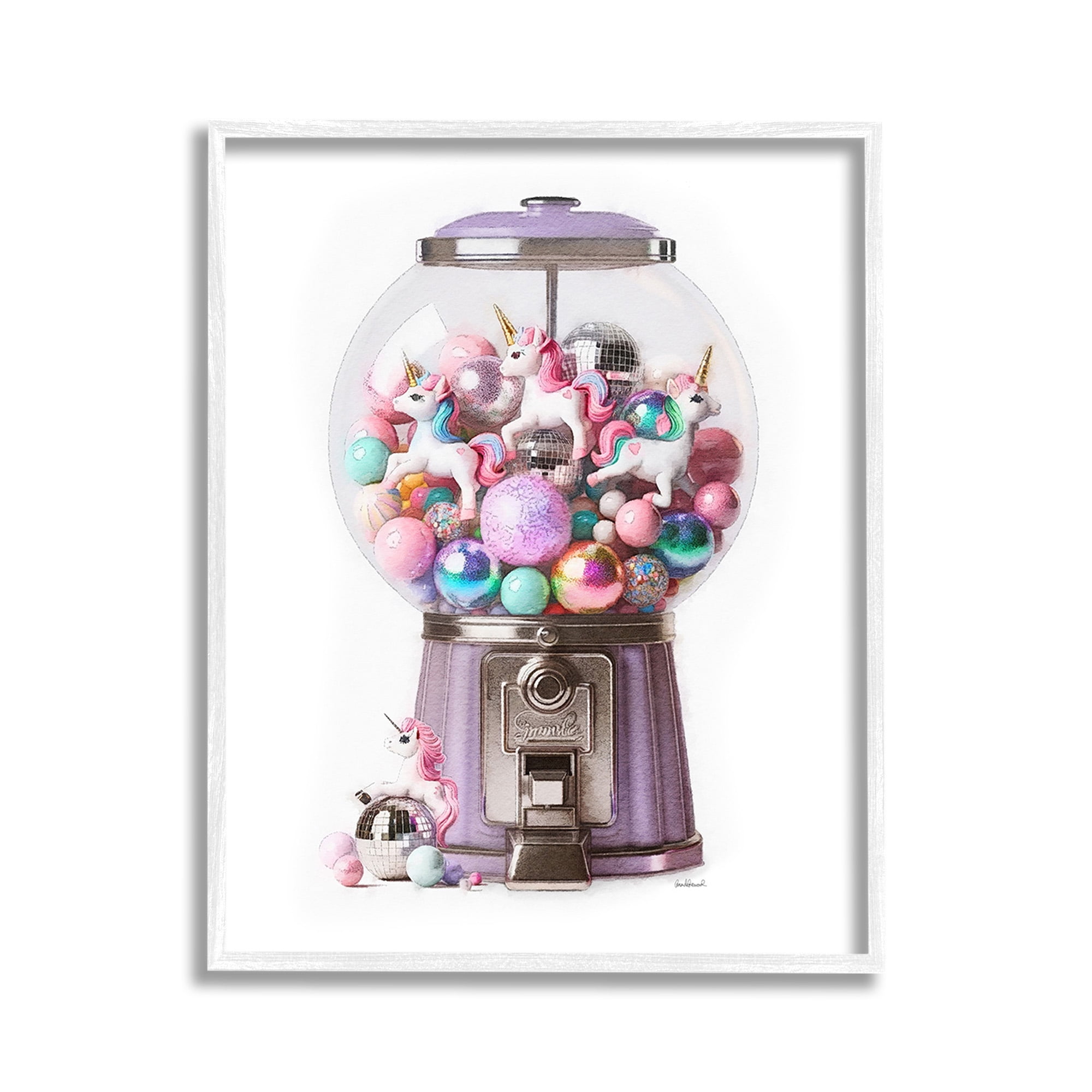Stupell Industries Unicorn Gumball Machine Fairy Tales & Fantasy ...