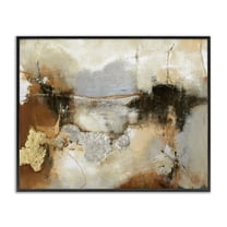Stupell Industries Rustic Abstraction in Neutrals Abstract Painting ...