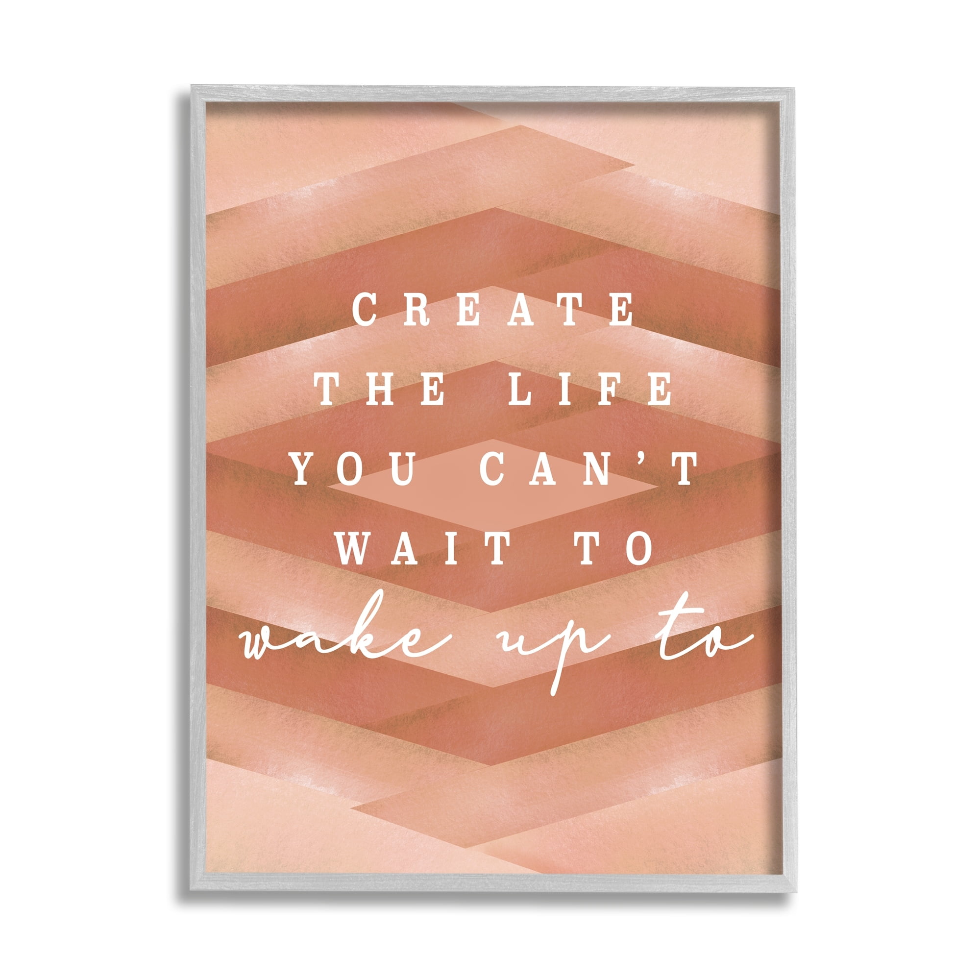 Stupell Industries Uplifting Inspirational Quote Geometric Stripes ...