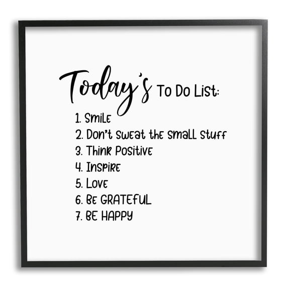 Stupell Industries Uplifting To Do List Life Happiness Casual ...