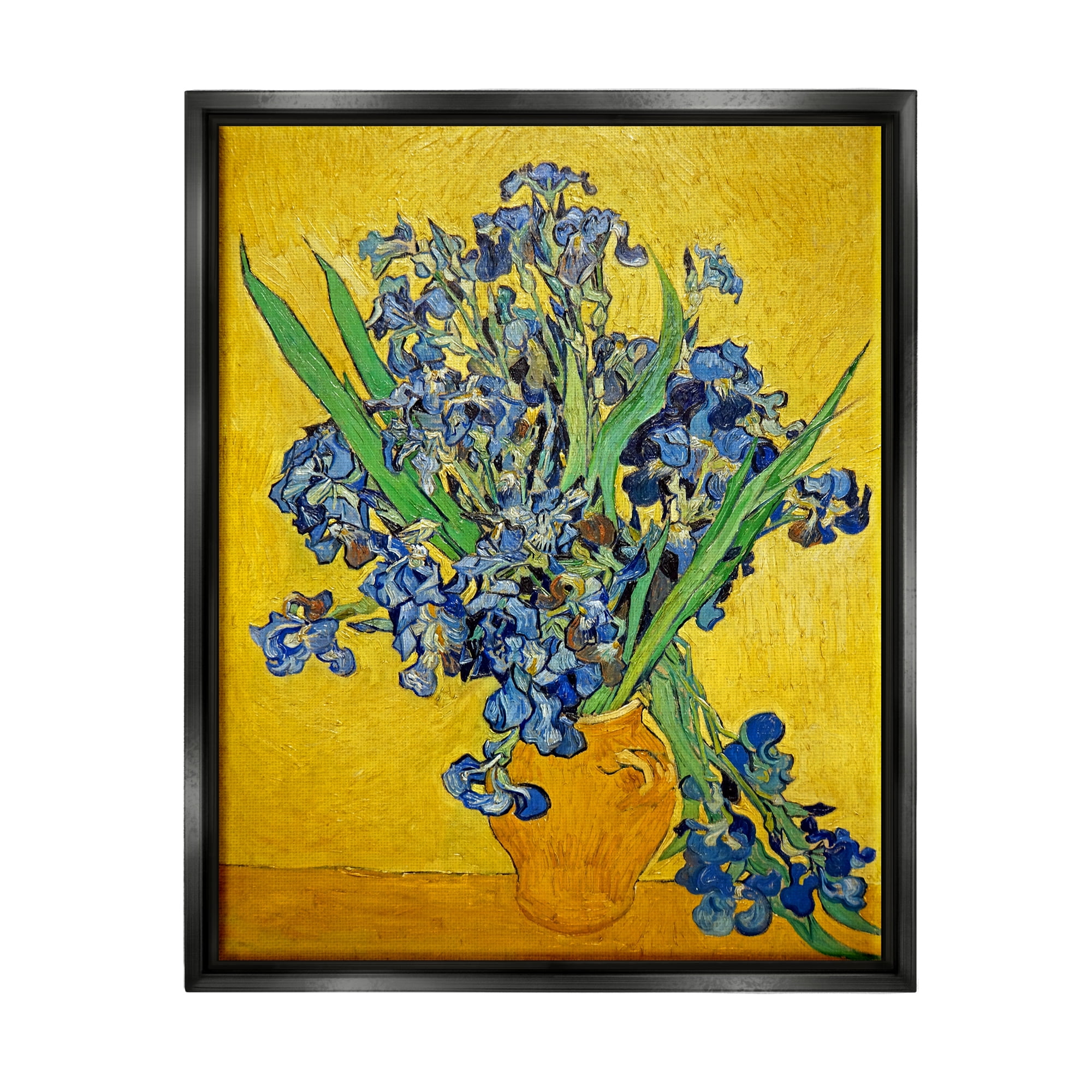 Stupell Industries Iris Flower Painting Framed Canvas Print - Walmart.com