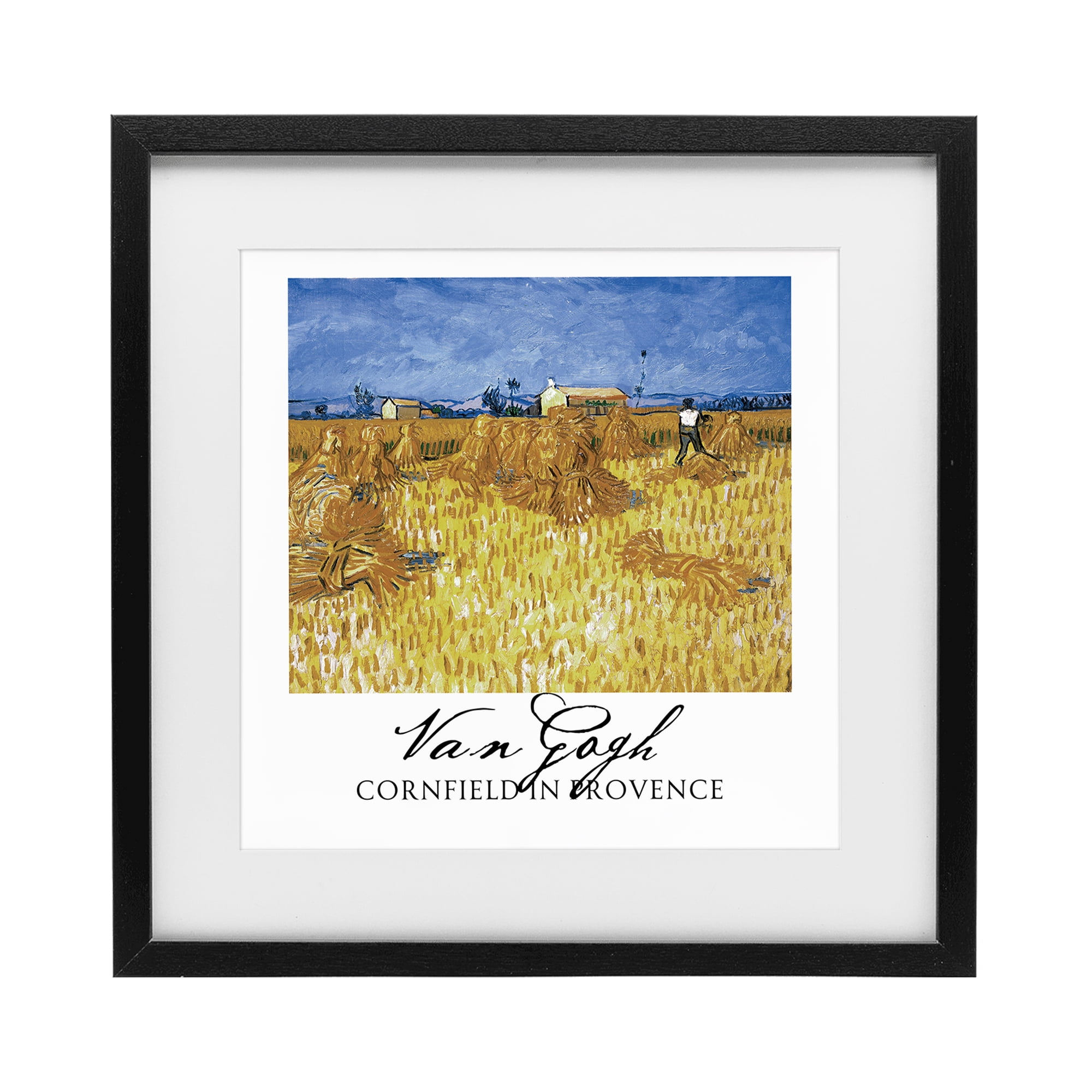 Stupell Industries Van Gogh Cornfield Provence Black Framed Print Under ...