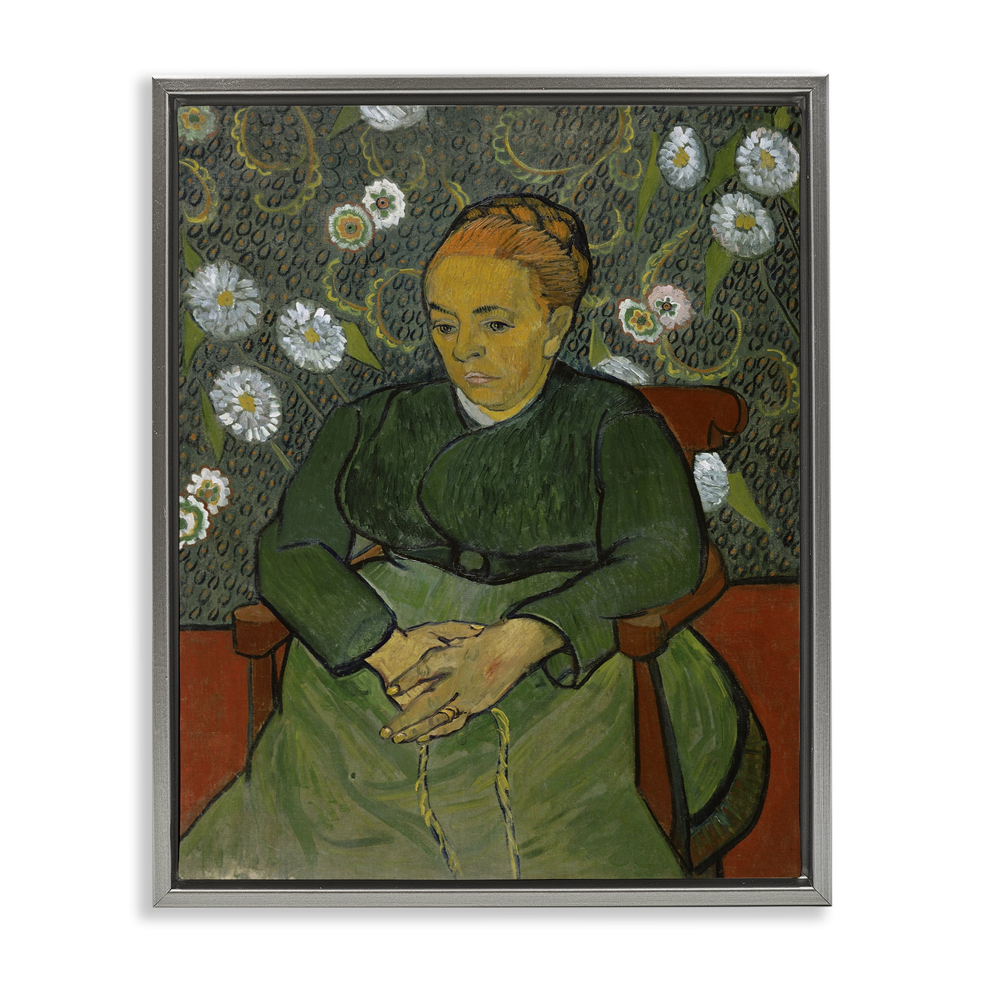 Stupell Industries Van Gogh Madame Ruolin People Painting Gray Floater ...