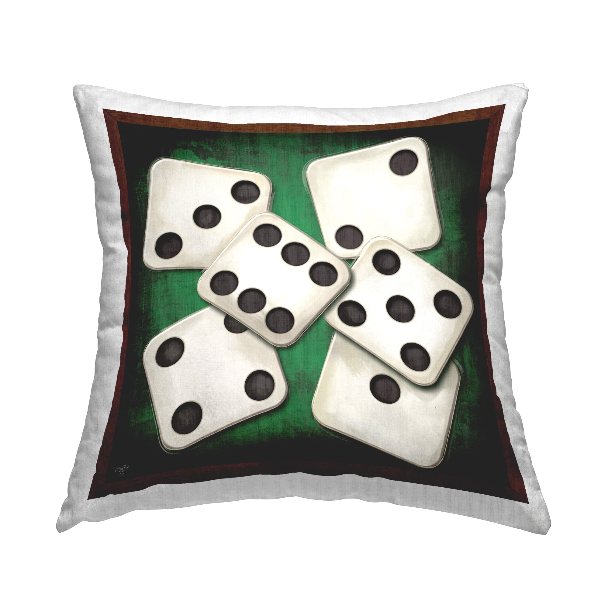 Stupell Industries Varied Dice Numbers Decorative Printed Throw Pillow ...
