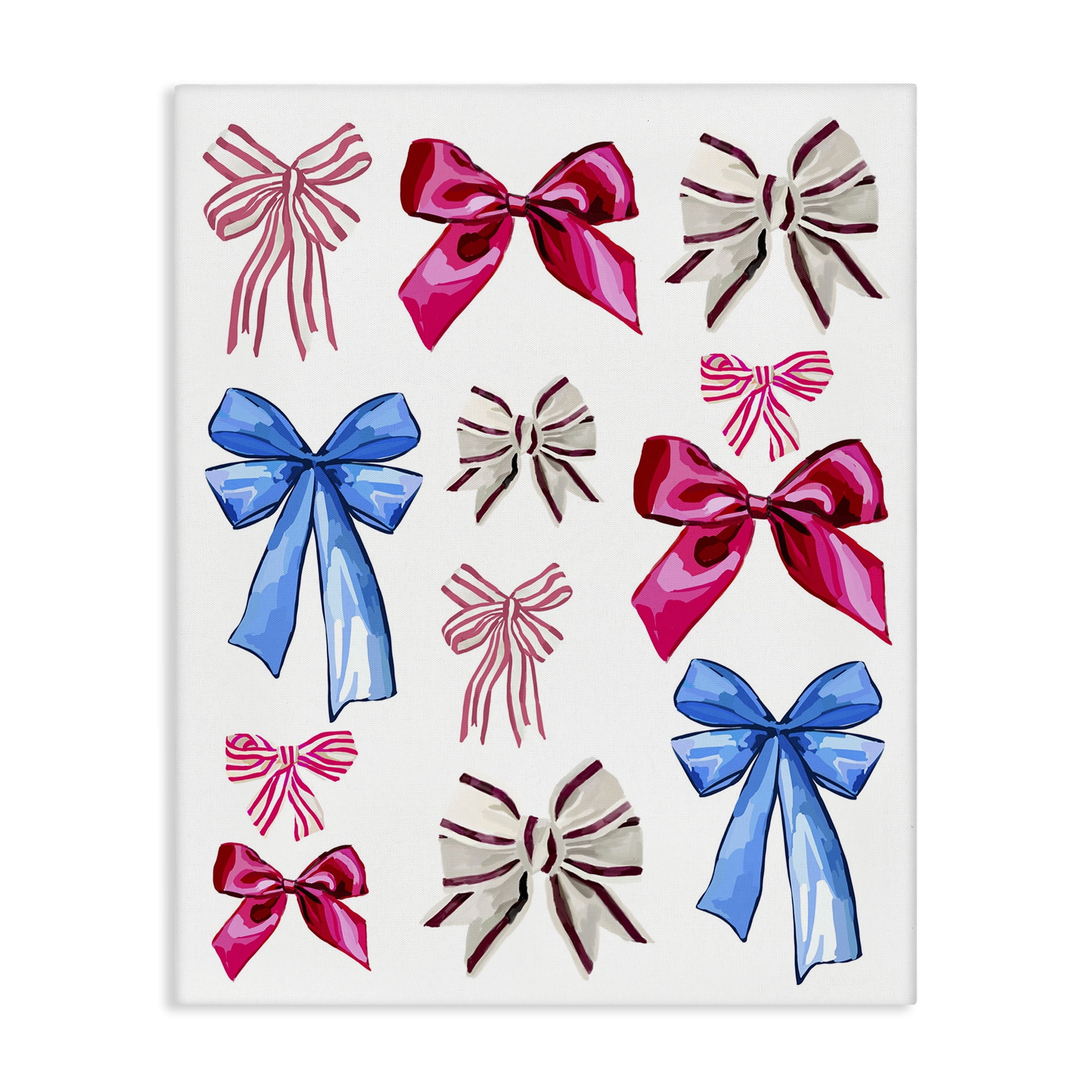 Stupell Industries Varied Fashion Ribbons Beauty & Fashion Painting ...