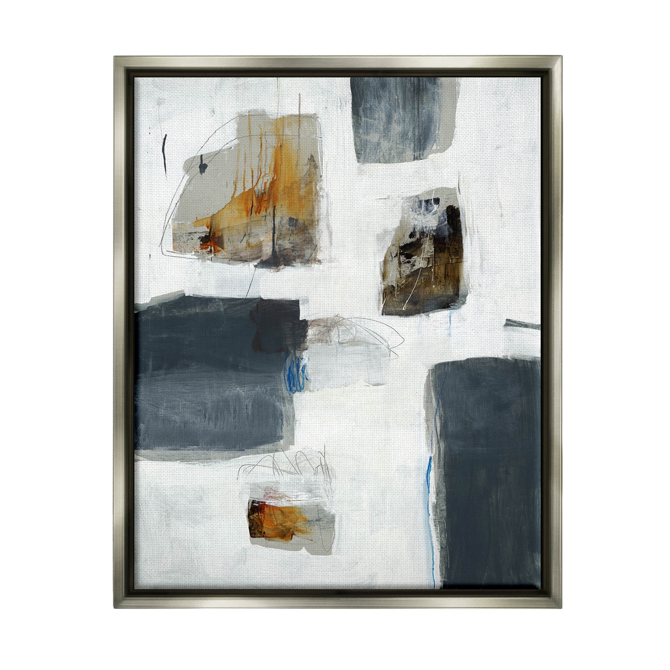 Stupell Industries Varied Modern Scribble Forms Painting Luster Gray ...