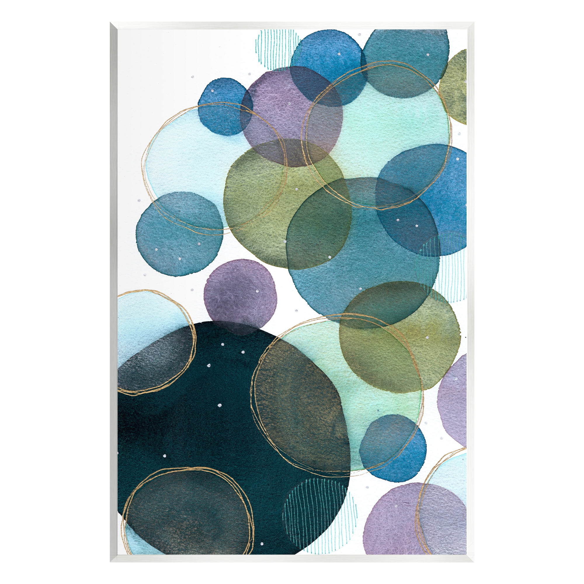 Stupell Industries Varied Overlapping Circles Abstract Painting ...