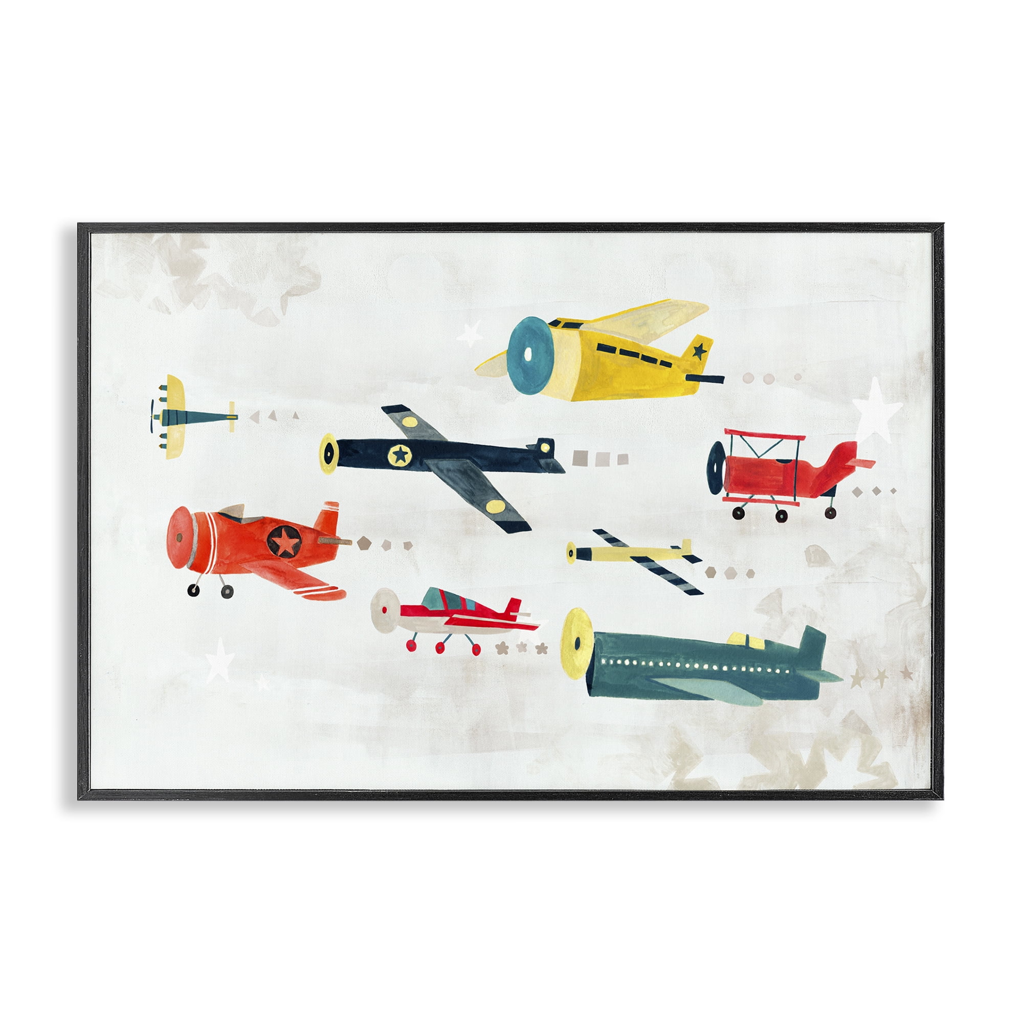Stupell Industries Various Vintage Airplanes Transportation Painting ...