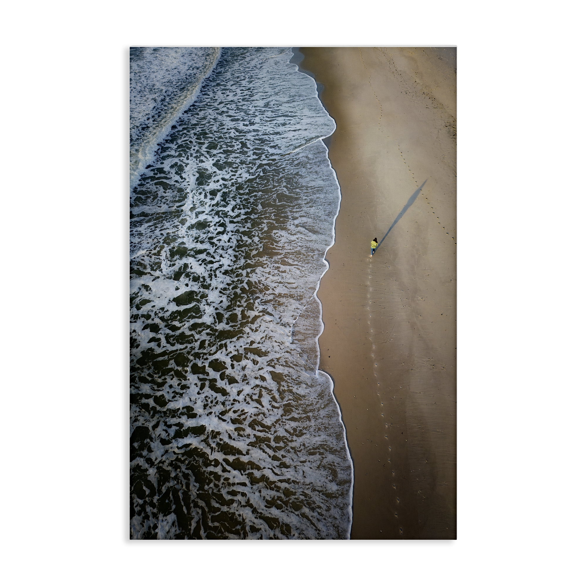 Stupell Industries Vertical Aerial Beach View Nautical & Beach ...