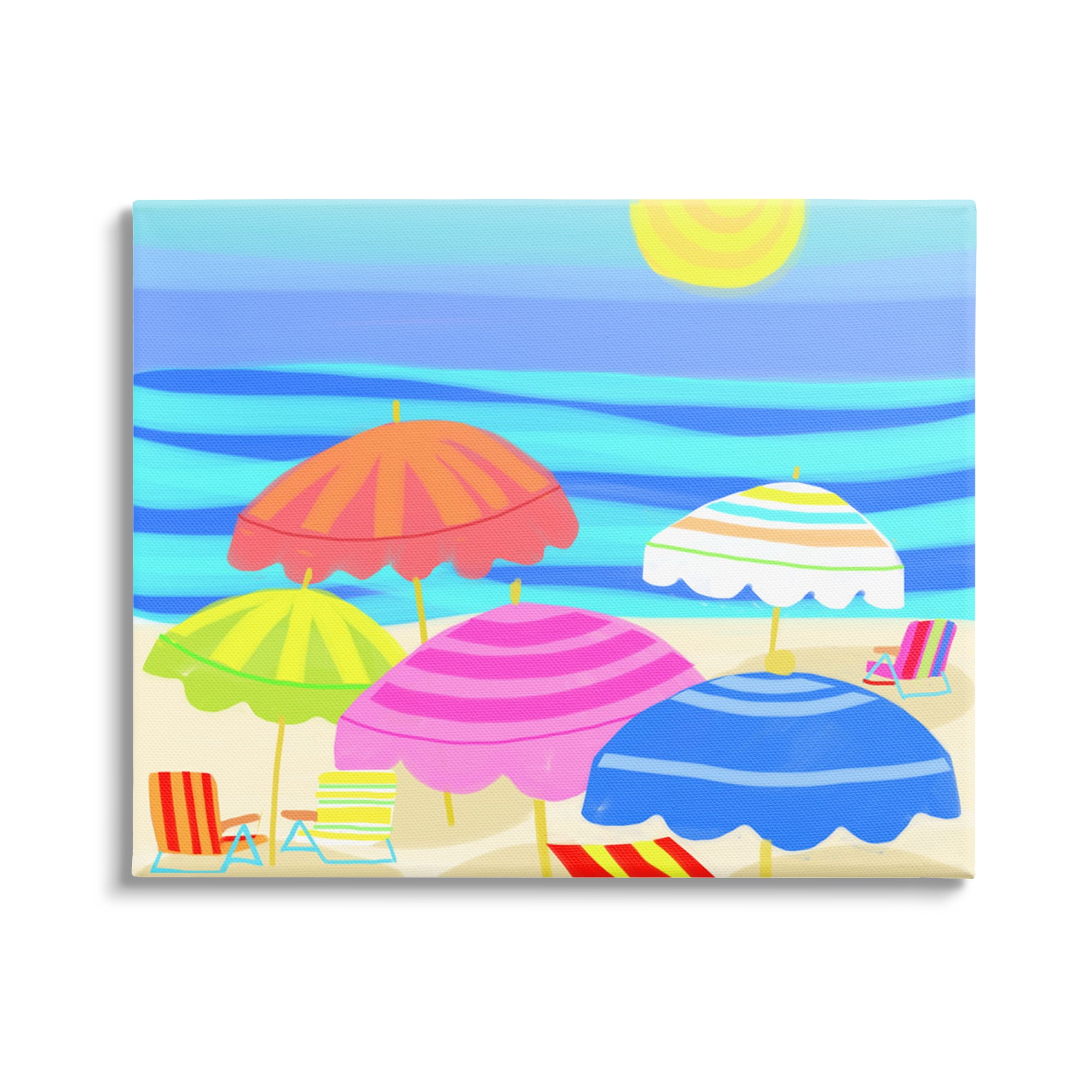 Stupell Industries Sun Umbrellas Canvas Print - 20x16 - Walmart.com