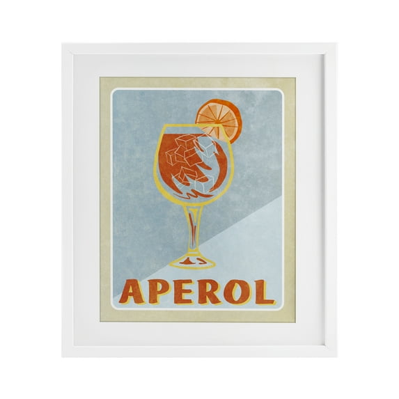 Stupell Industries Vintage Aperol Spritz White Framed Print Under Glass ...