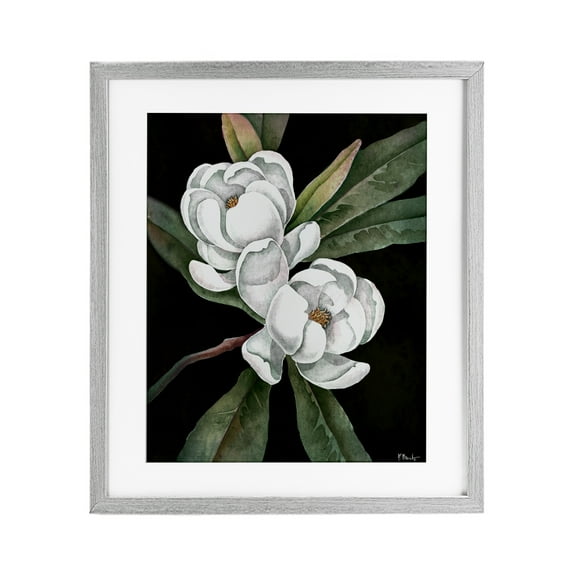 Stupell Industries Vintage Bay Magnolia Gray Framed Print Under Glass ...