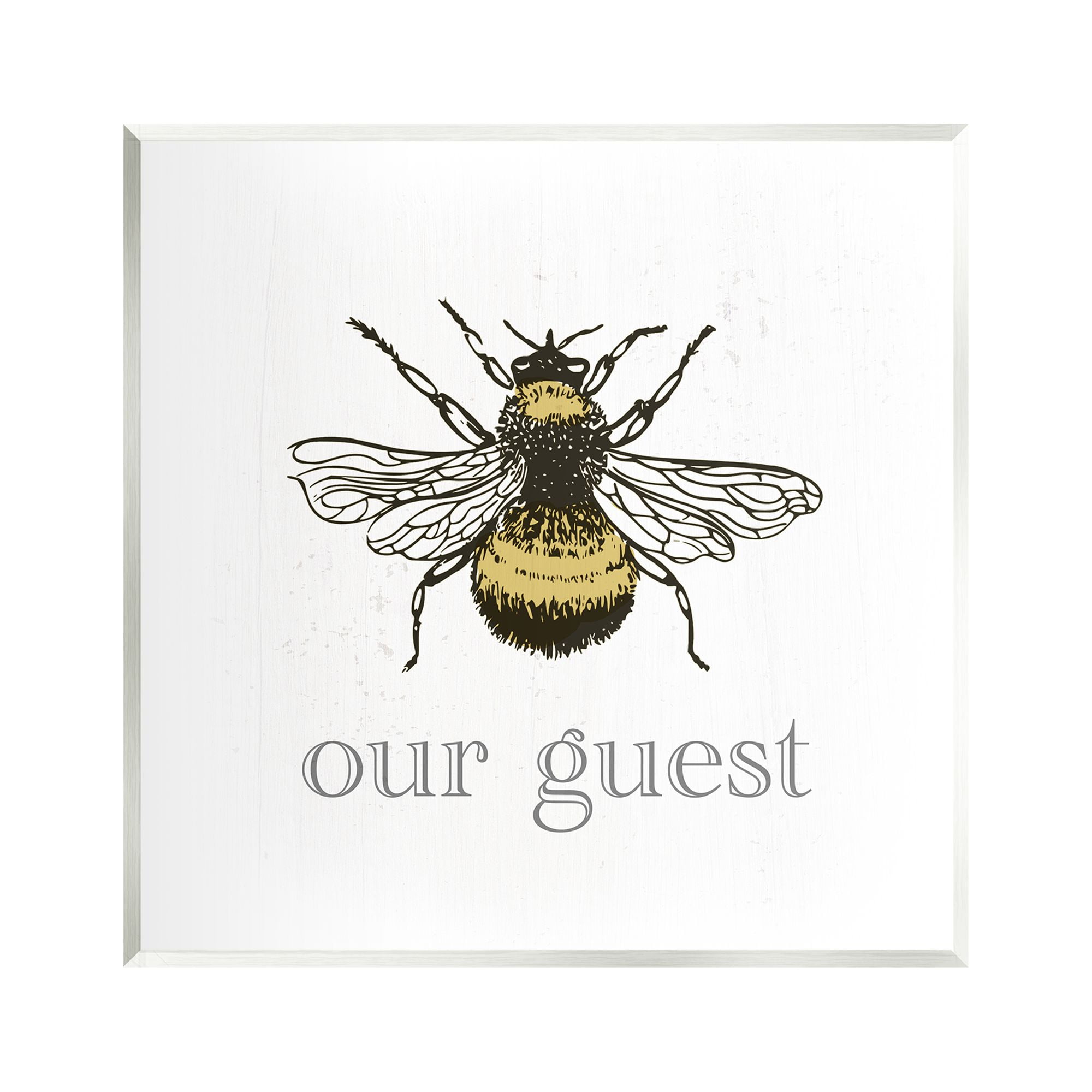 Stupell Industries Vintage Bee Our Guest Animals & Insects Painting ...