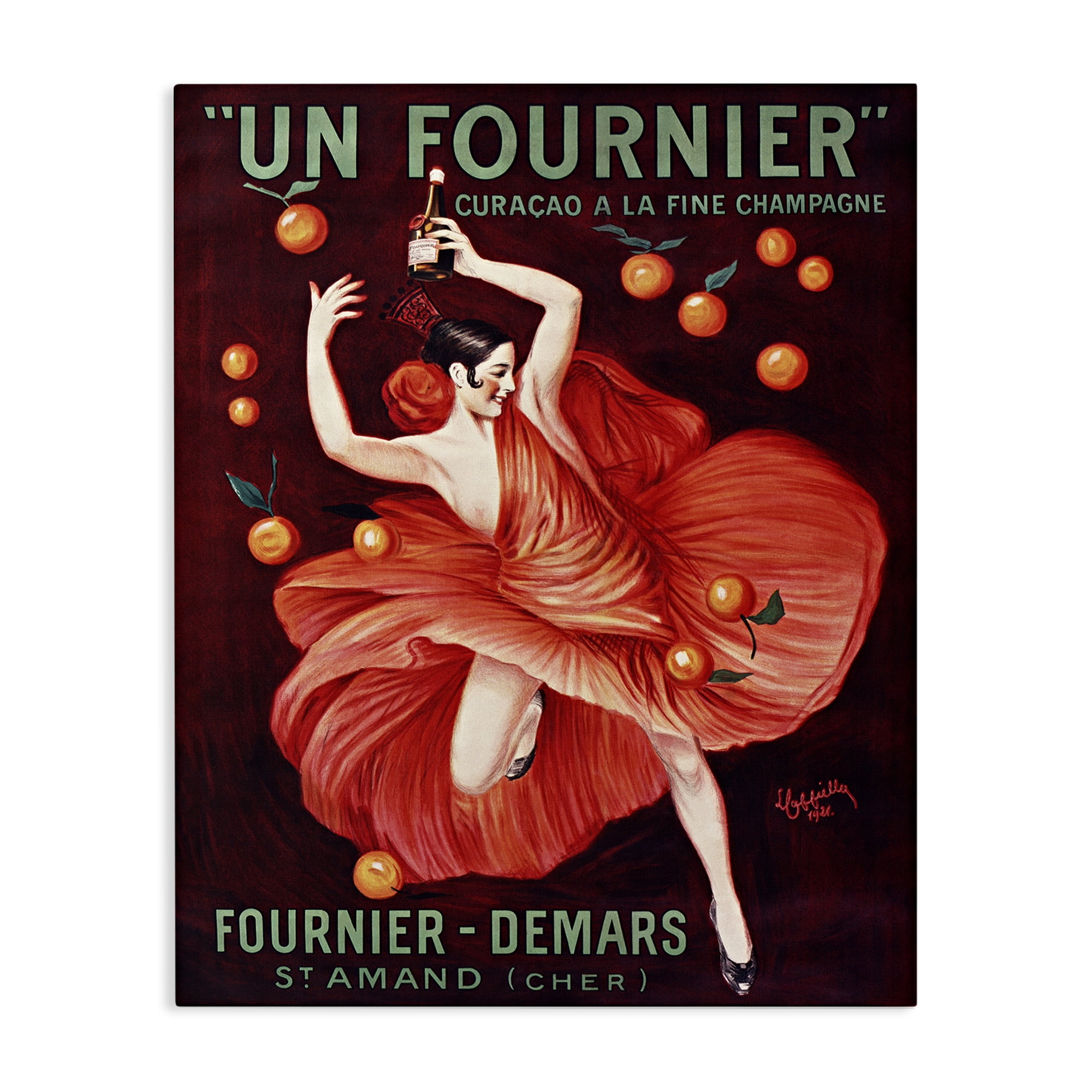 Stupell Industries Vintage Champagne Dancer in Red Canvas Wall Art ...