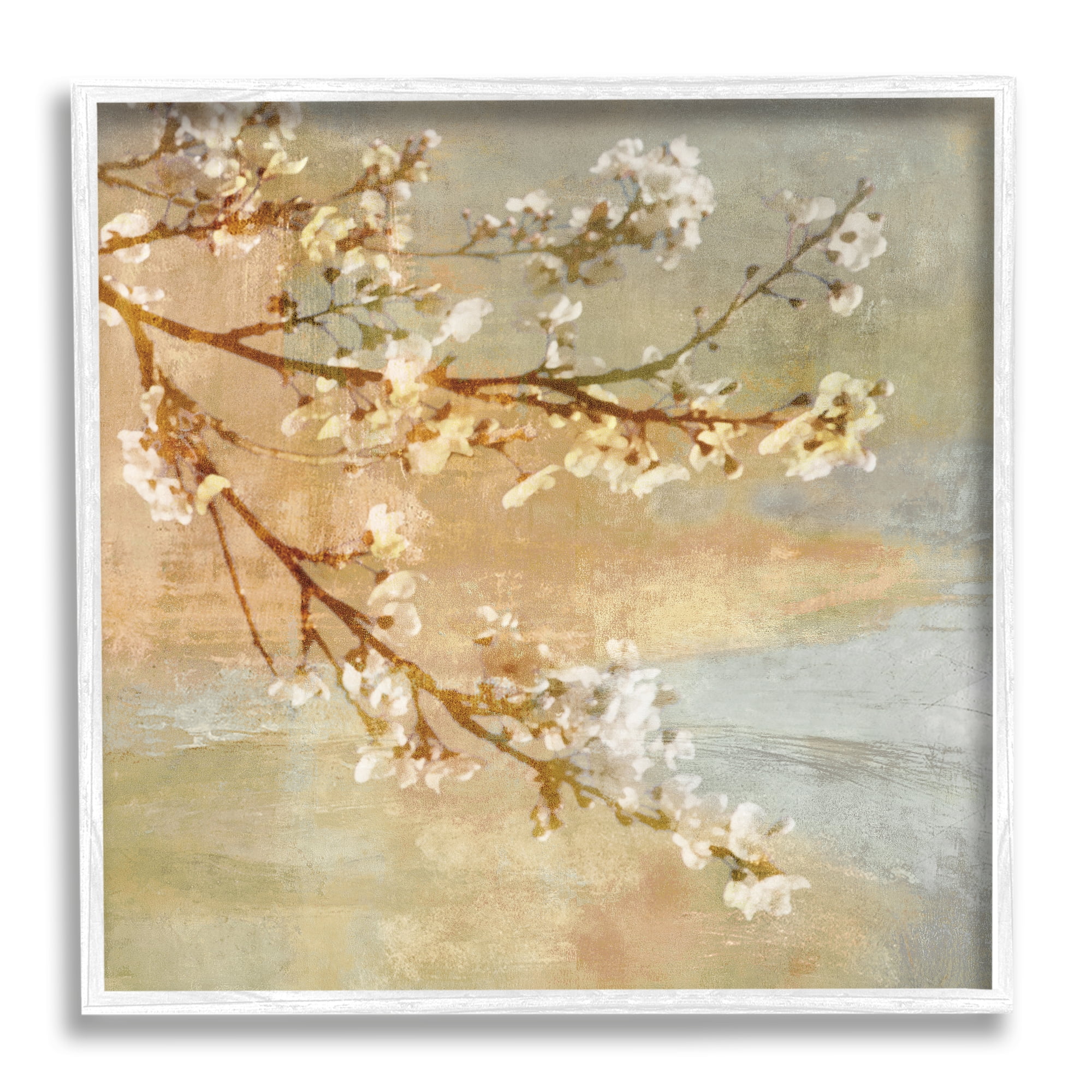 Stupell Industries Vintage Cherry Blossom Tree Branch Distressed Charm ...