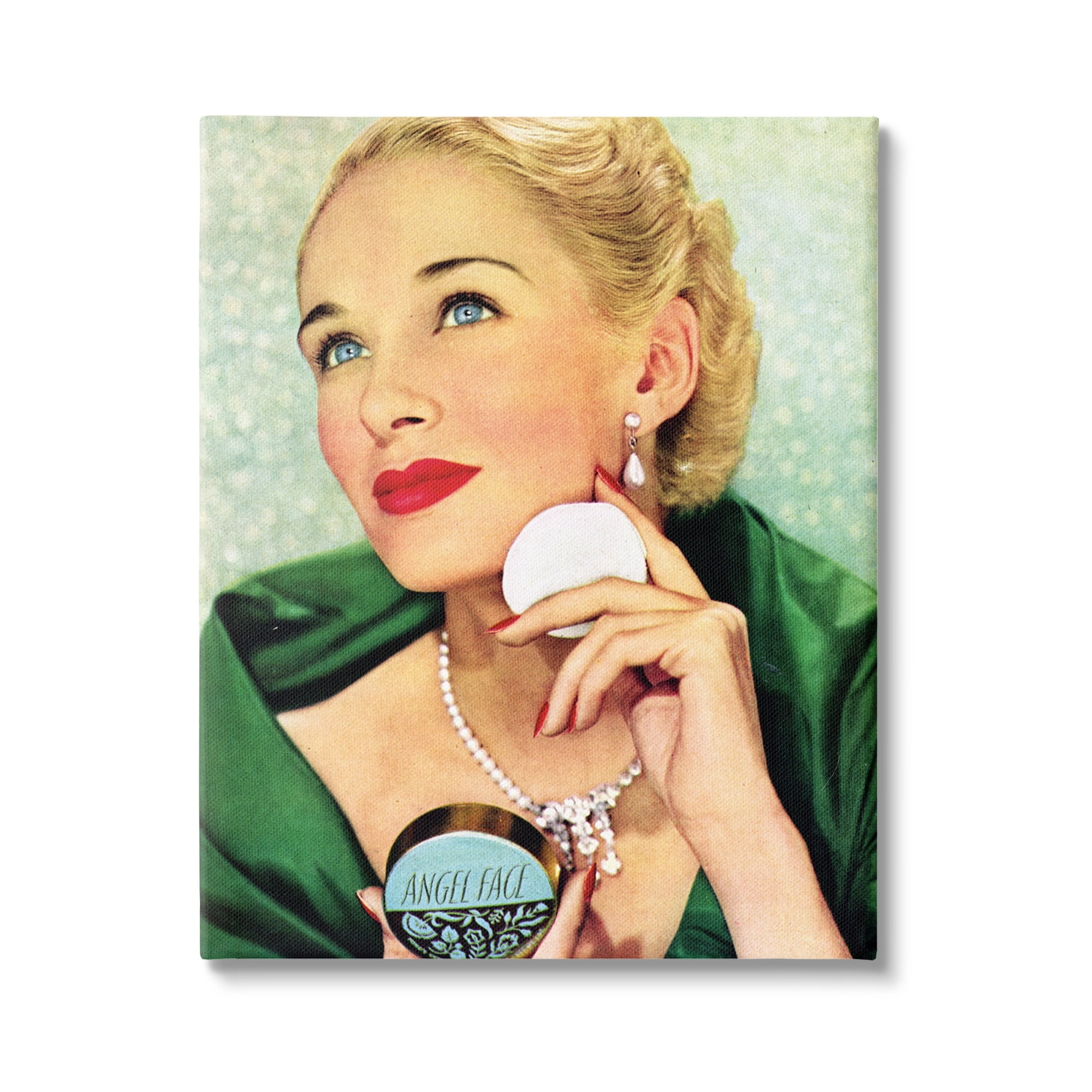 Free Shipping! Stupell Industries Vintage Cosmetic Ad Woman Portrait ...
