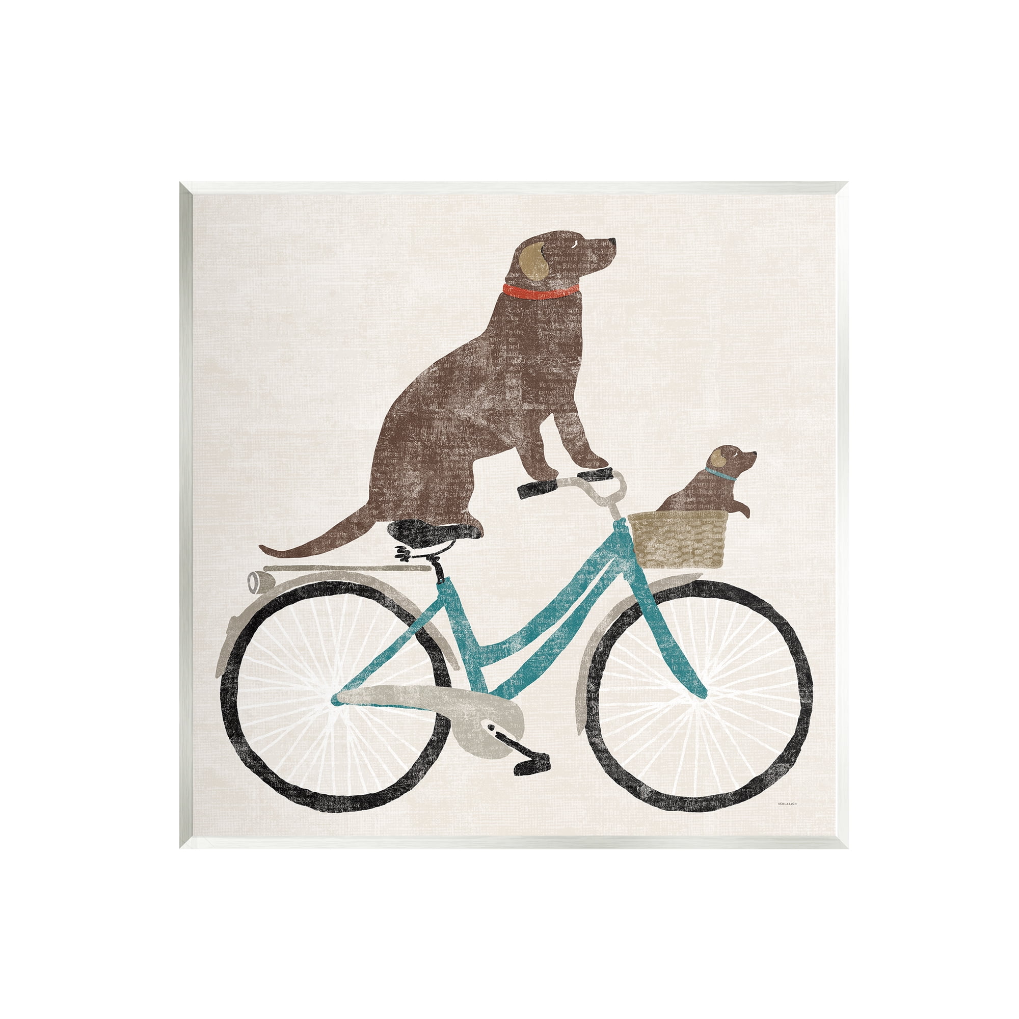 Stupell Industries Vintage Dogs Riding Bicycle Animals & Insects ...