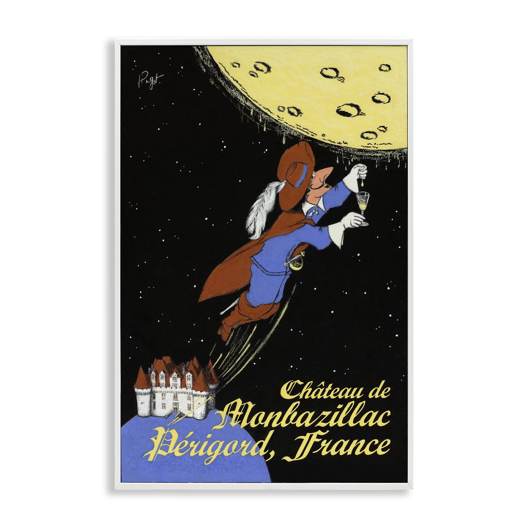 Stupell Industries Vintage French Castle Advertisement Quotes and ...