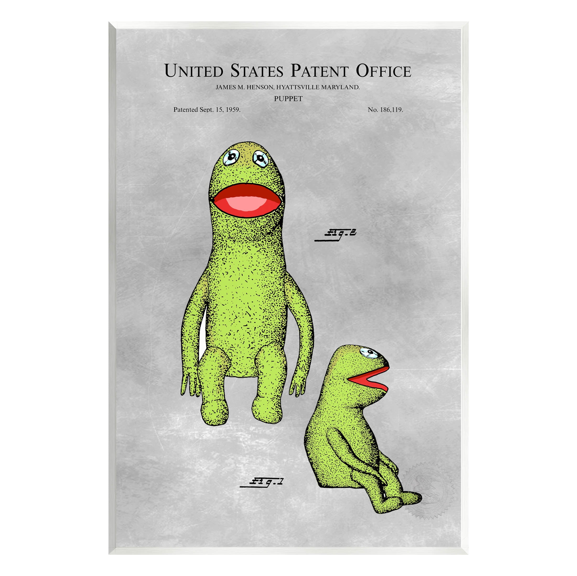 Stupell Industries Vintage Frog Puppet Diagram Art Print - Walmart.com
