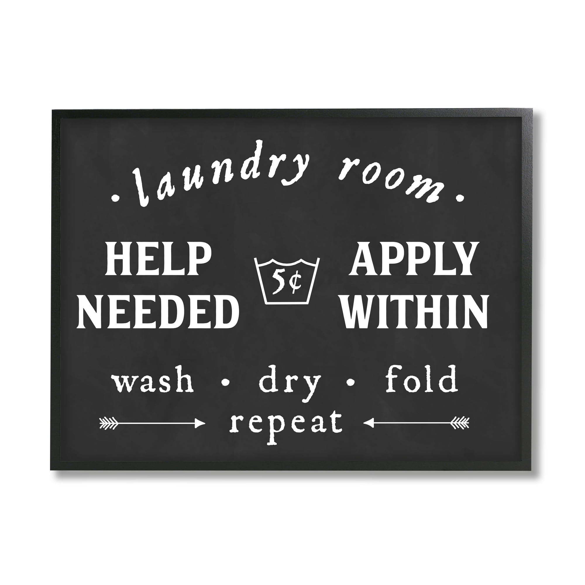 Stupell Industries Vintage Help Wanted Laundry Room Sign - Walmart.com