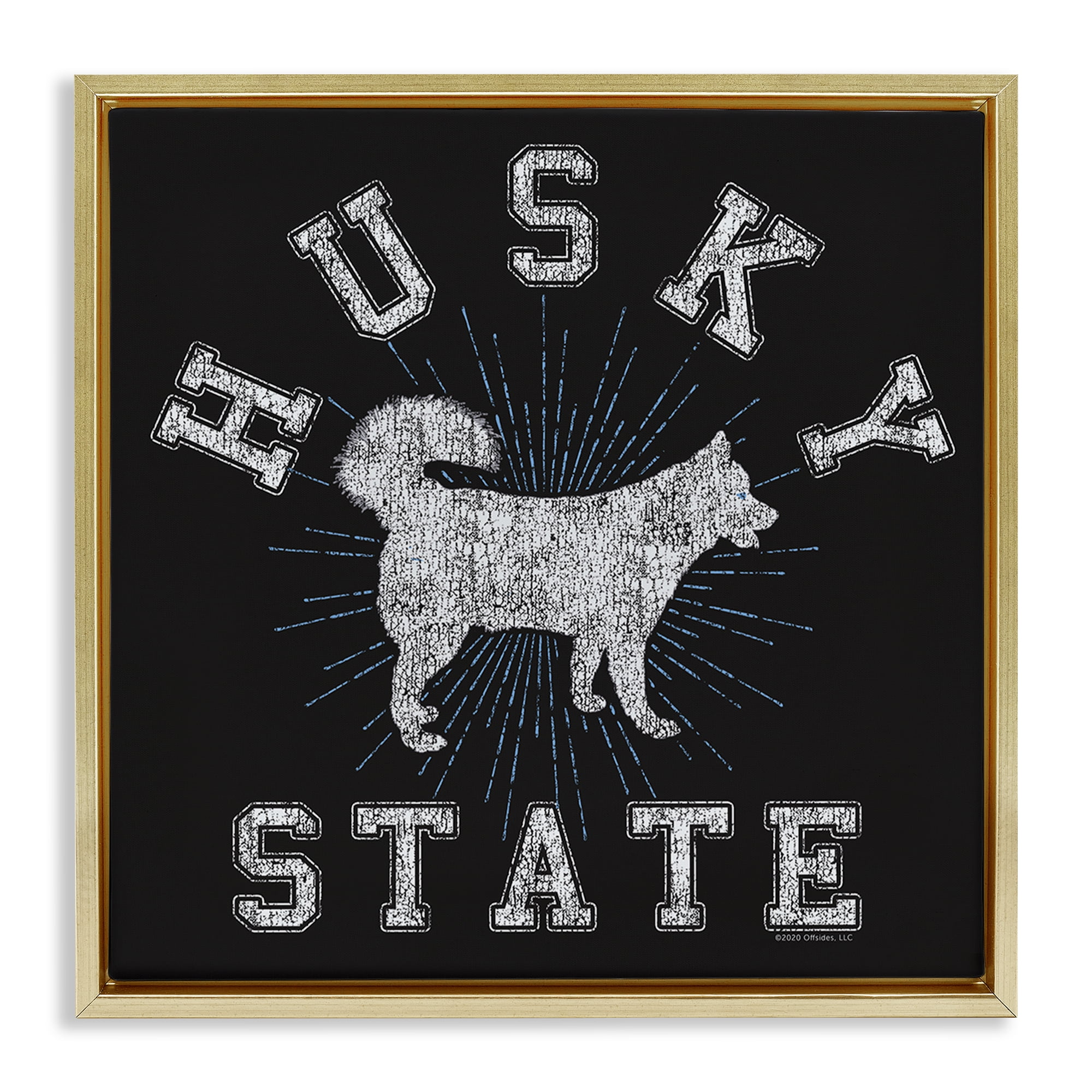 Stupell Industries Vintage Husky State Novelty & Humor Painting Gold ...