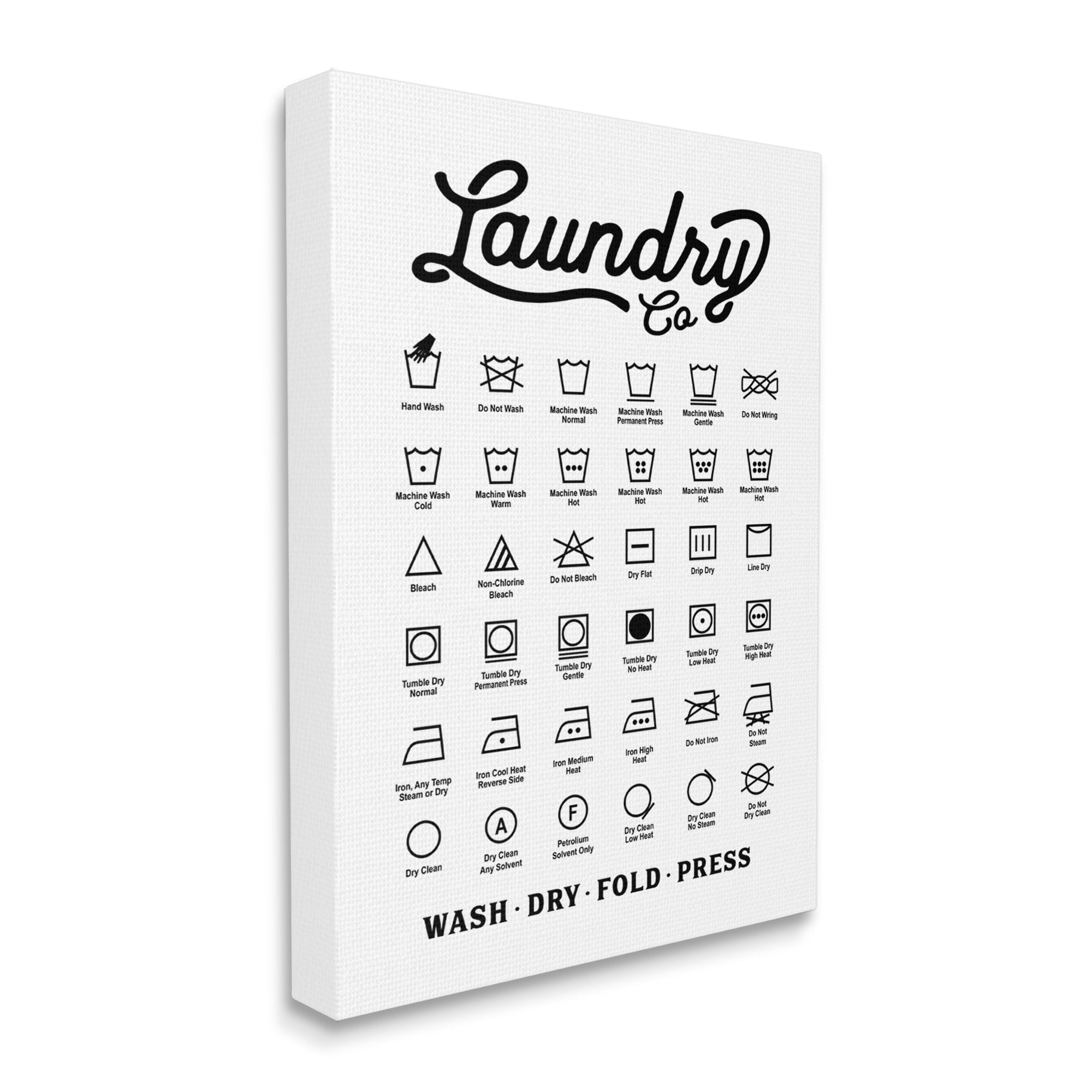 Stupell Industries Vintage Laundry Co Washing Chart Helpful Guide,30 x ...