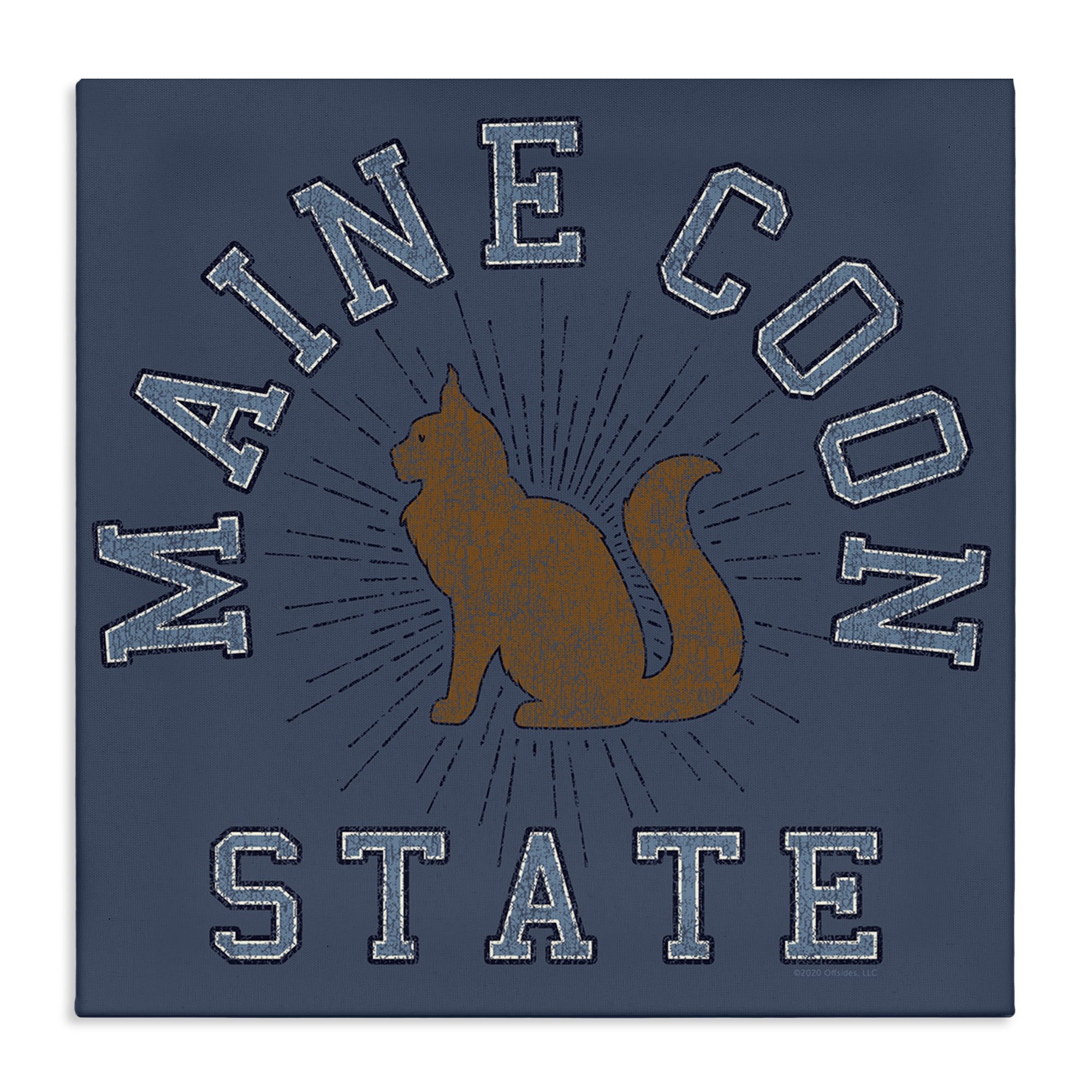 Stupell Industries Vintage Maine Coon State Novelty & Humor Painting ...