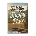 Stupell Industries Vintage My Happy Place Black Framed Giclee Art ...