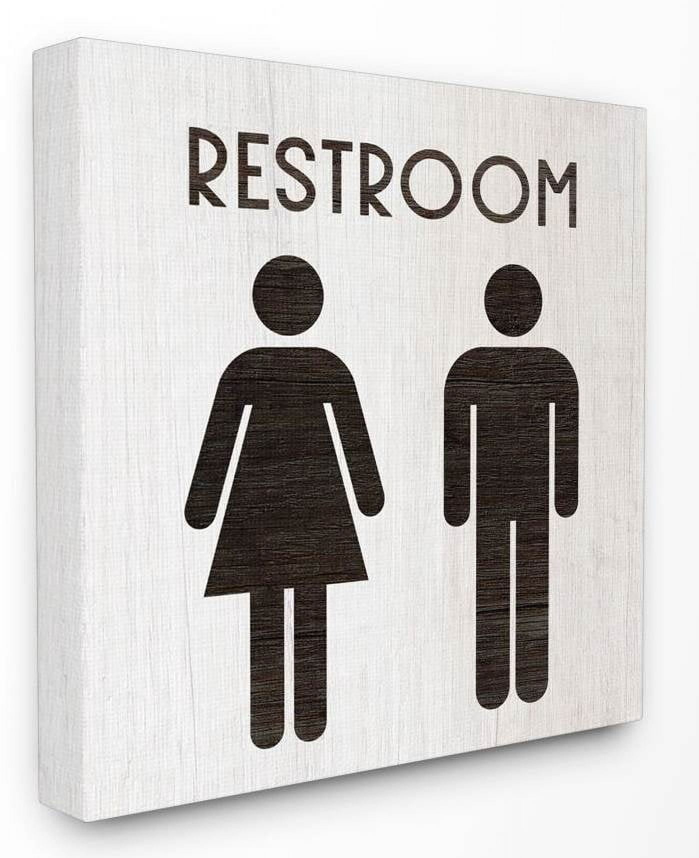 Stupell Industries Vintage Restroom Canvas Wall Art 24x24 - Walmart.com