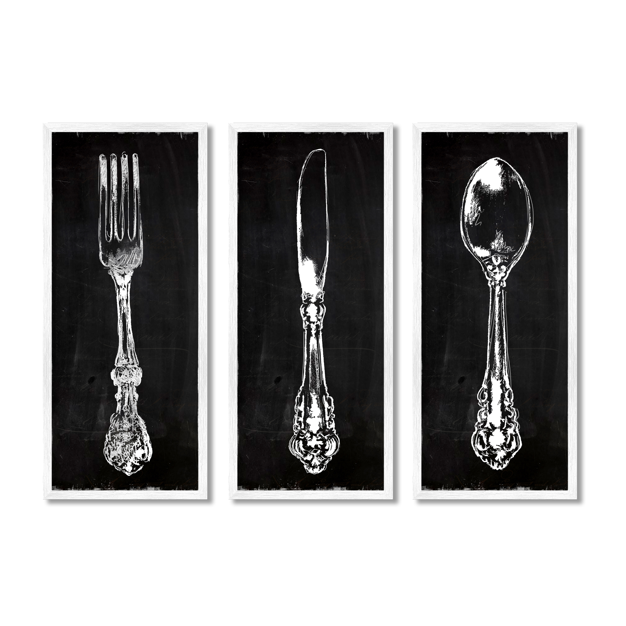 Stupell Vintage Silverware Cutlery Kitchen Art - Set of 3 - Walmart.com