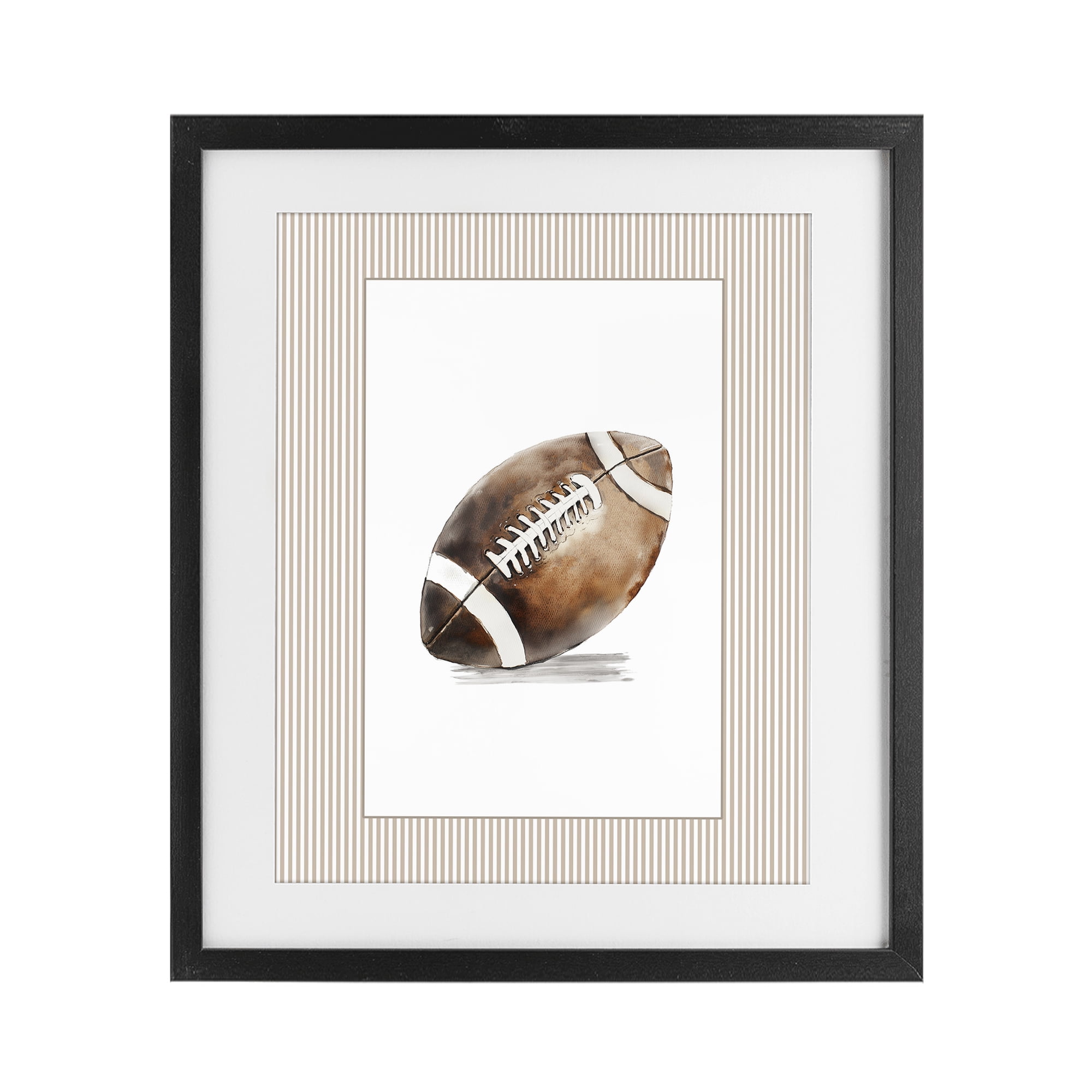 Stupell Industries Vintage Sports Football Black Framed Print Under ...