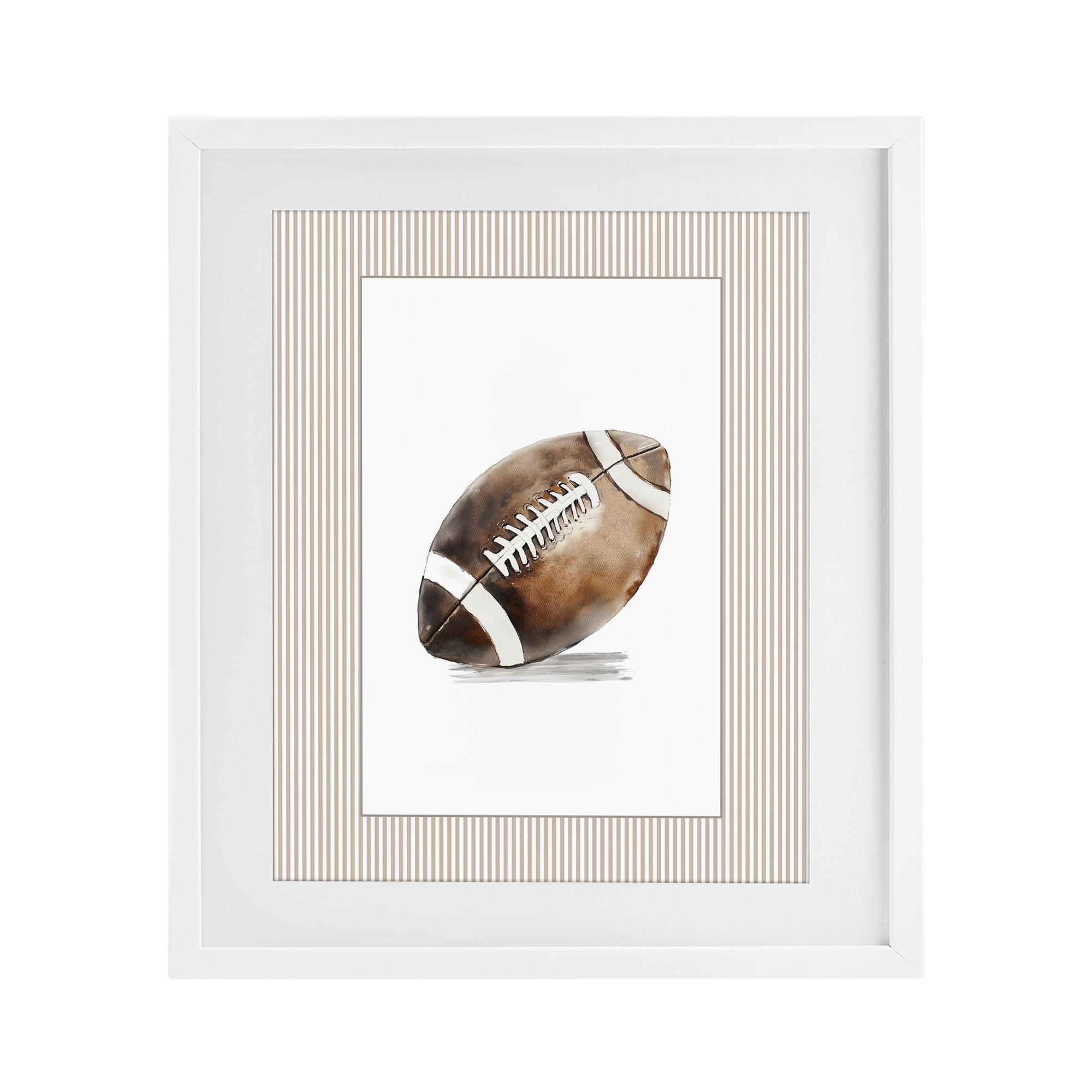 Stupell Industries Vintage Sports Football White Framed Print Under ...