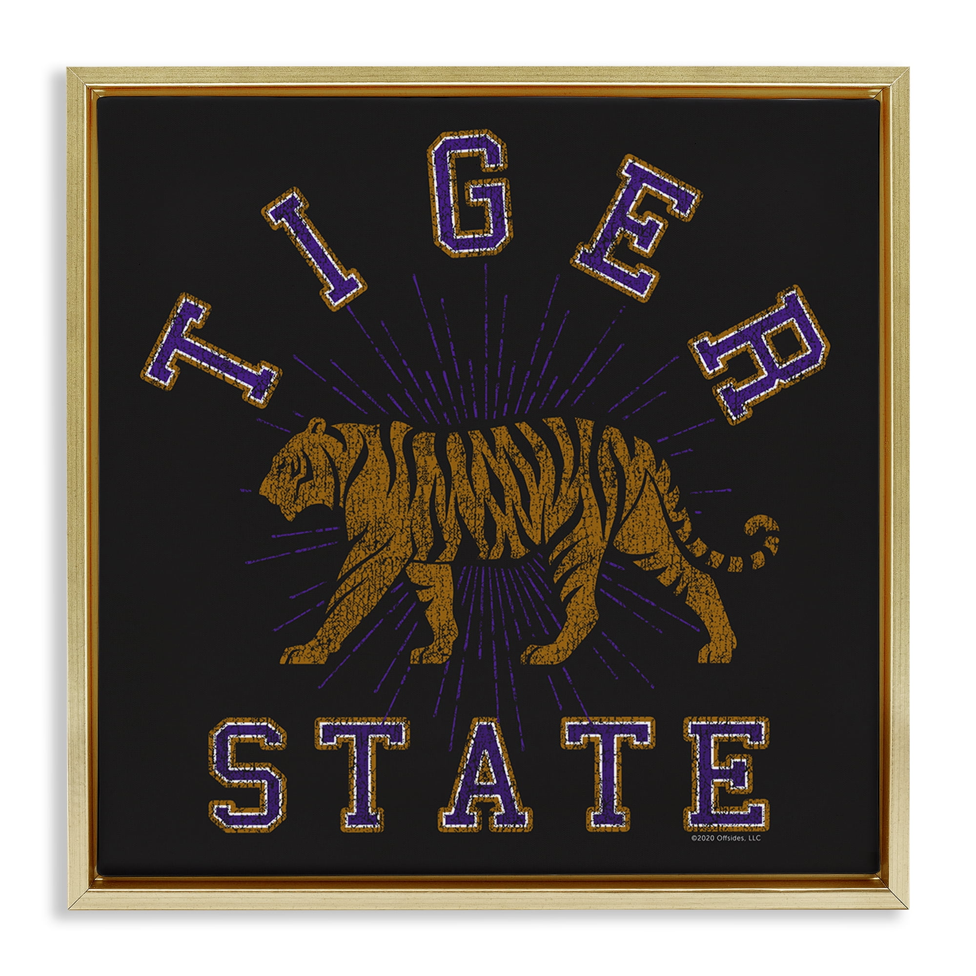 Stupell Industries Vintage Tiger State Novelty & Humor Painting Gold ...