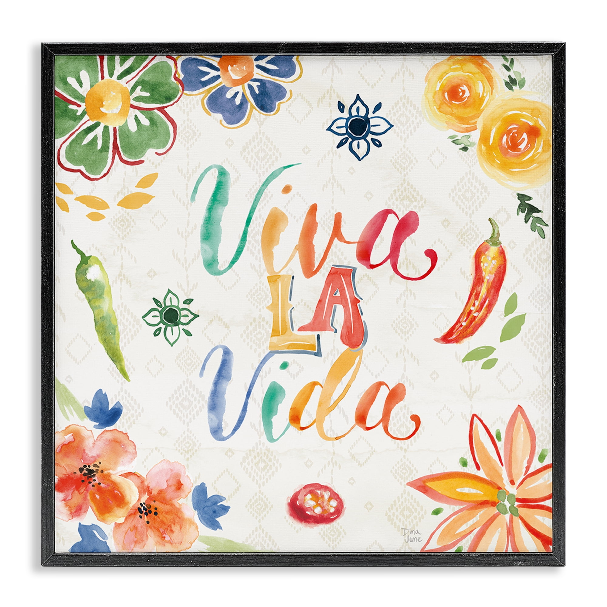 Stupell Industries Viva La Vida Celebración Inspirational Quotes ...