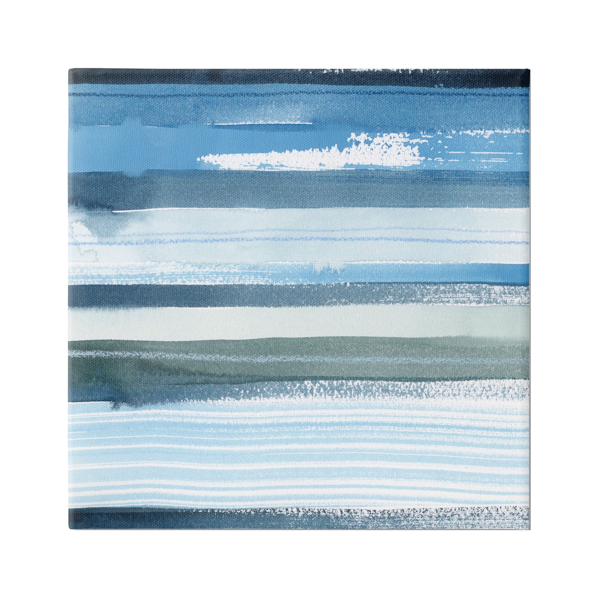 Stupell Industries Vivid Blue Striped Landscape Abstract Ocean View ...