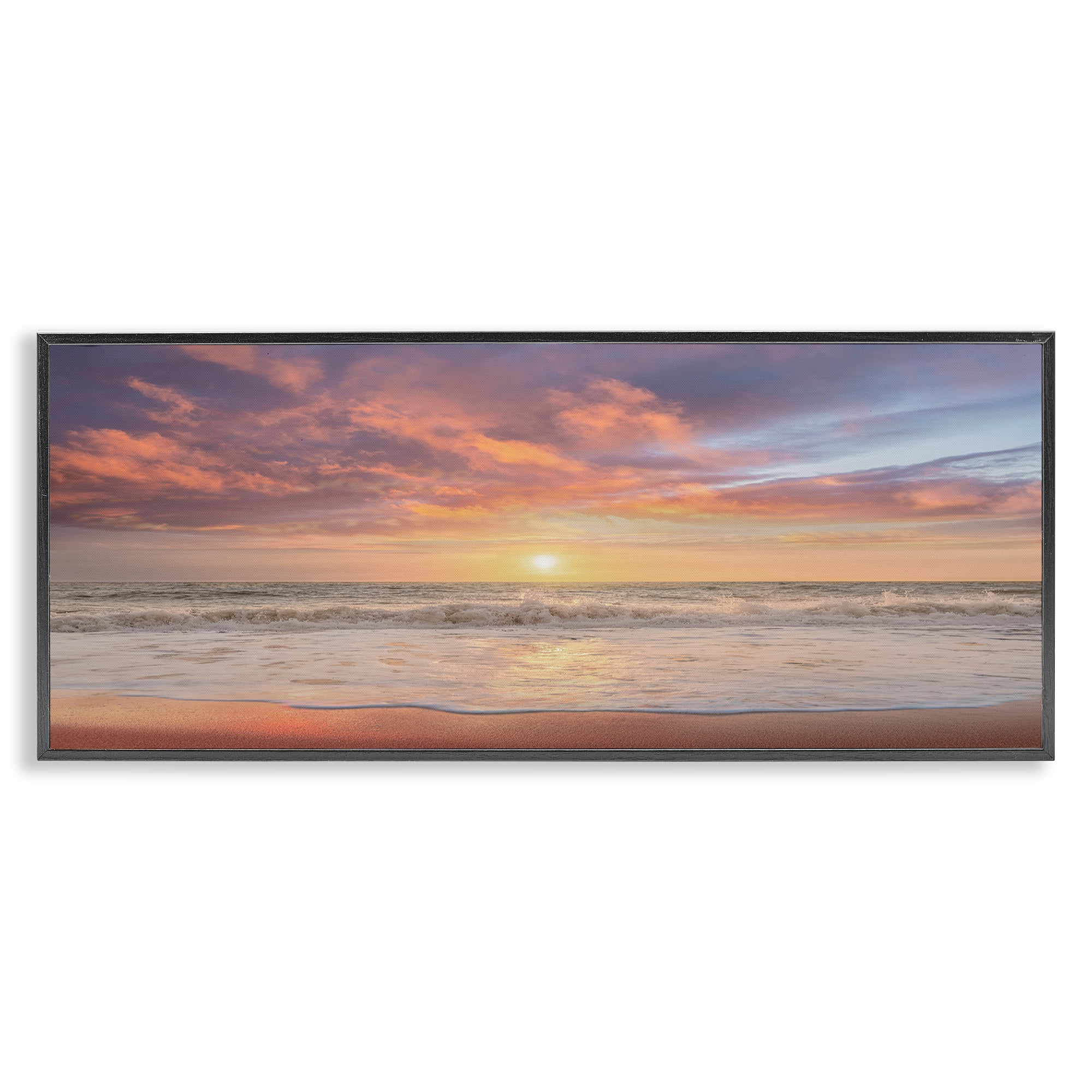 Stupell Industries Vivid Sunset Panorama Black Framed Giclee Art ...