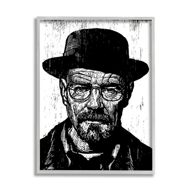 Stupell Industries Walter White Heisenberg Breaking Bad Famous People ...
