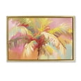 Stupell Industries Warm Palm Leaf Impressions Gold Framed Floater ...