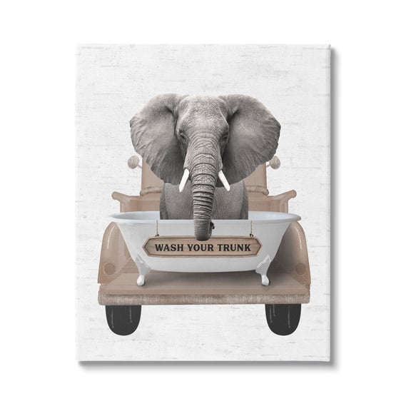 Stupell Industries Elephants & Balloons Animals & Insects Painting ...