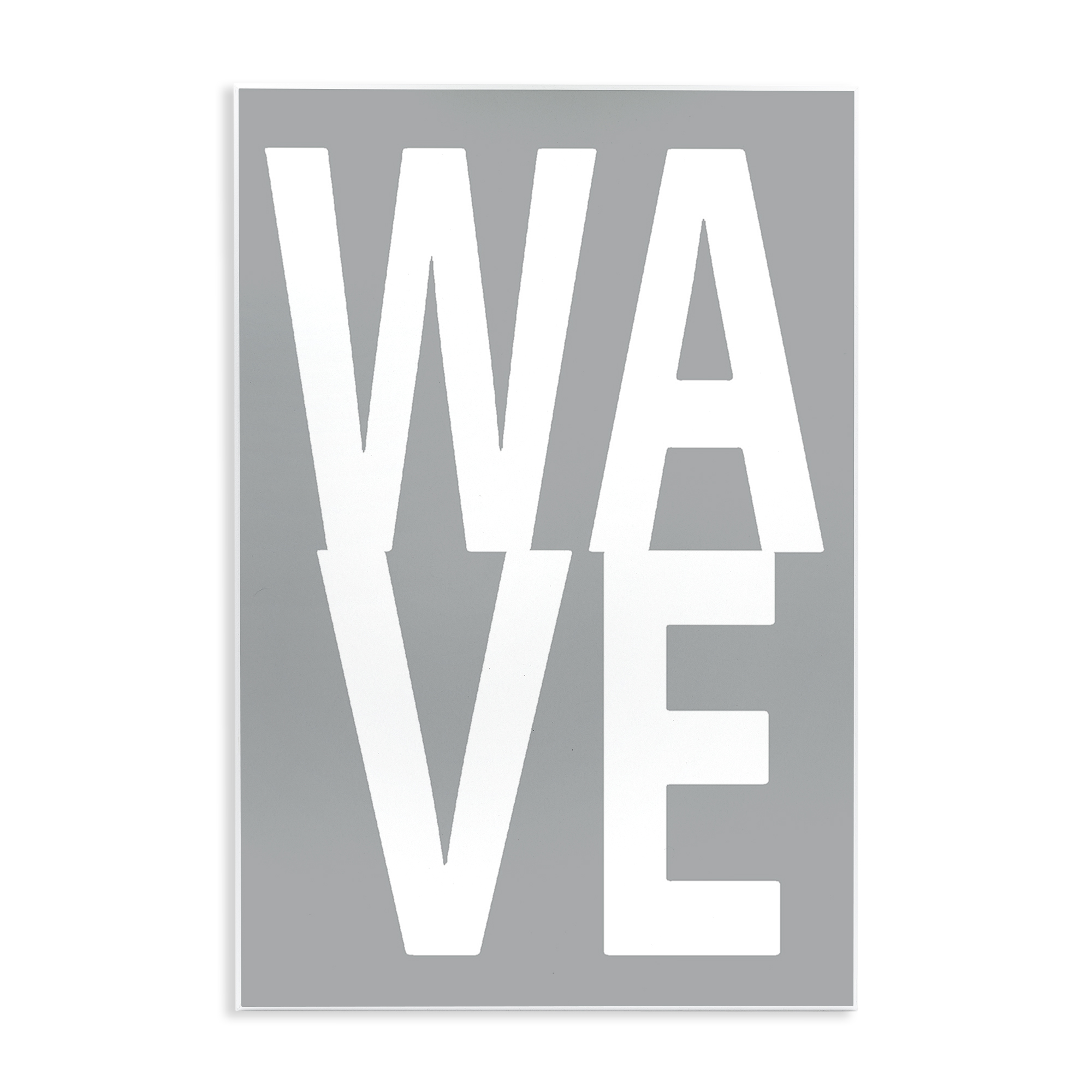 Stupell Industries Wave Word on Grey Typography Painting Unframed Art ...