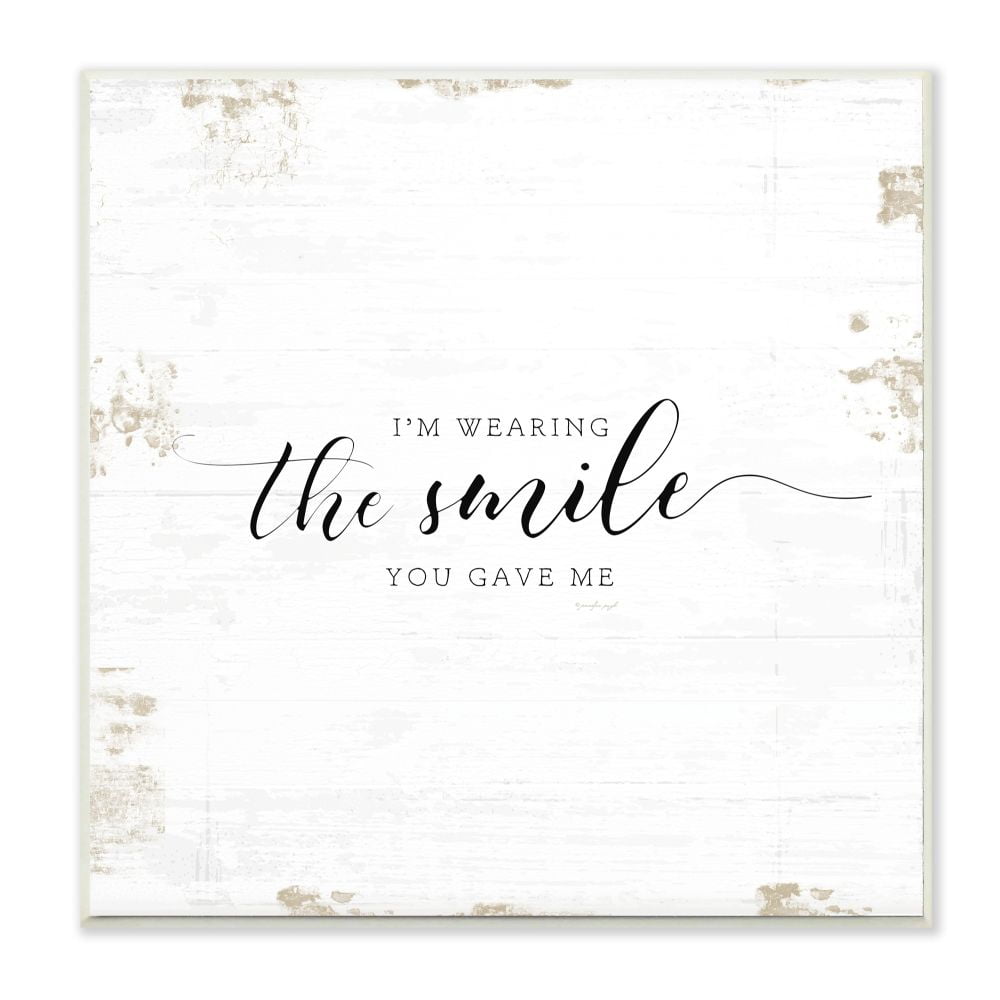 Stupell Industries Wearing the Smile You Game Me Romantic Couple Phrase ...