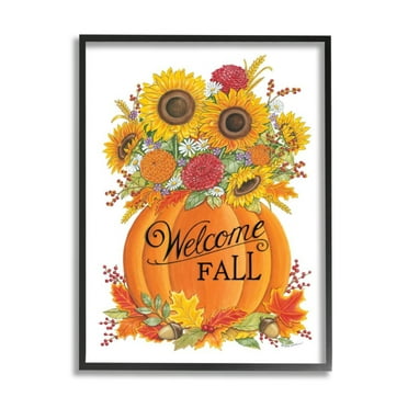 Stupell Home Décor Industries Autumn Farm Harvest Home and Heart Phrase ...