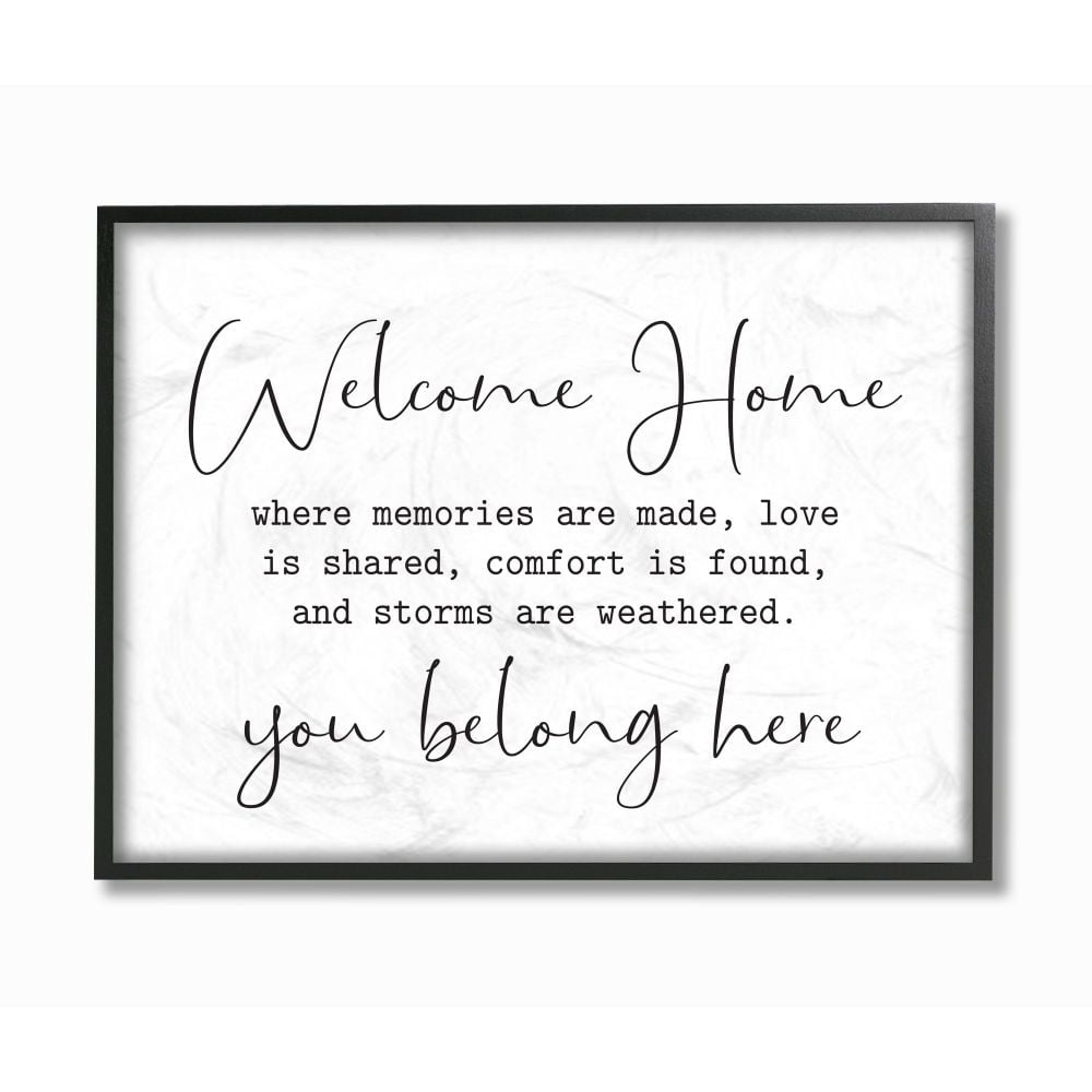 Stupell Industries Welcome Home Family Home Black And White ...