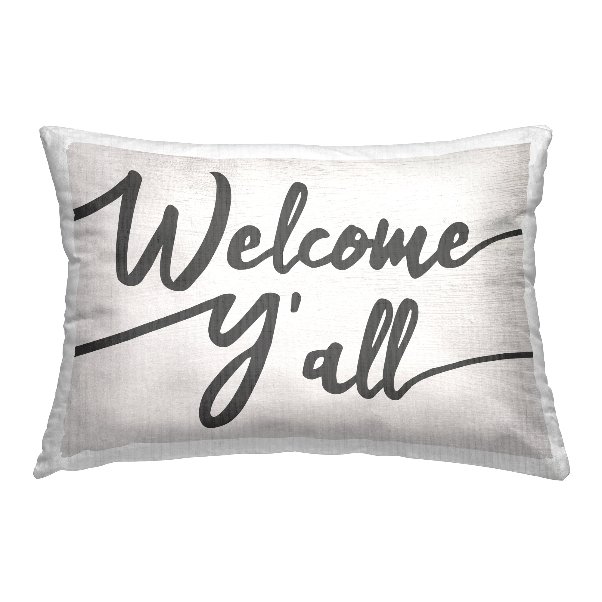 Stupell Industries Welcome Y'all Phrase Decorative Printed Throw Pillow ...